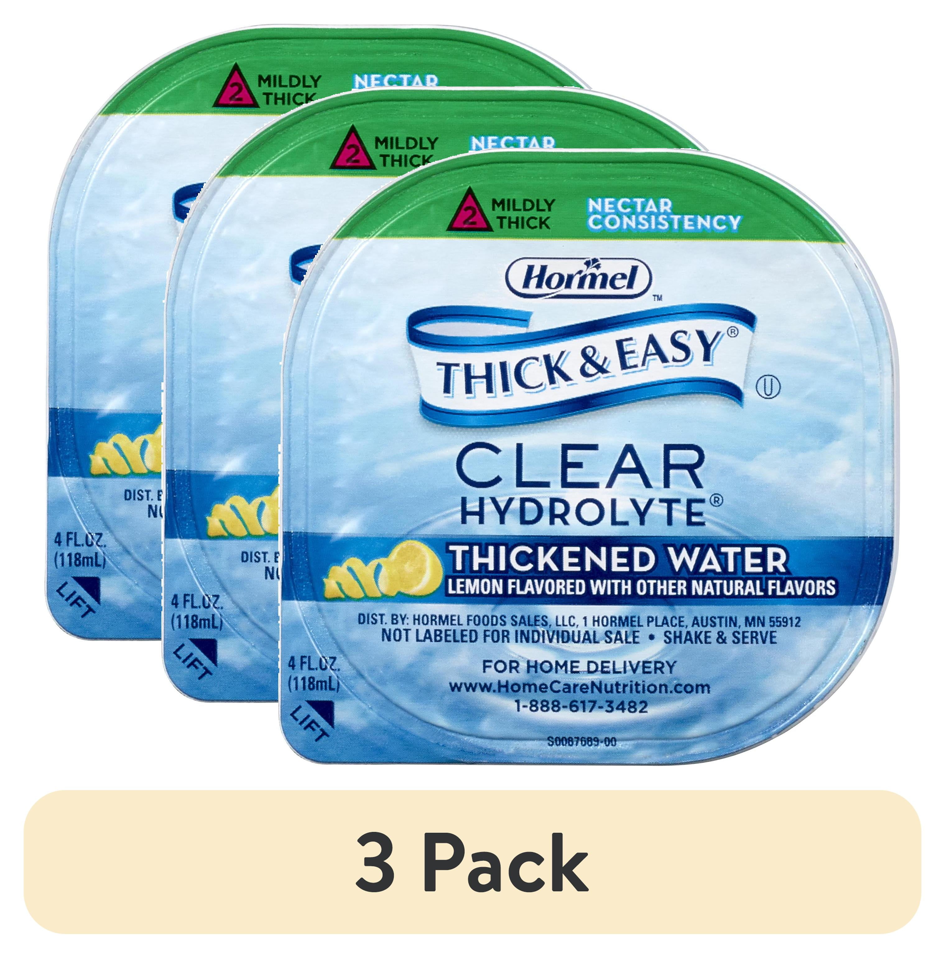 (3 pack) Hormel Thick & Easy Water, Lemon Flavored, Nectar Consistency ...
