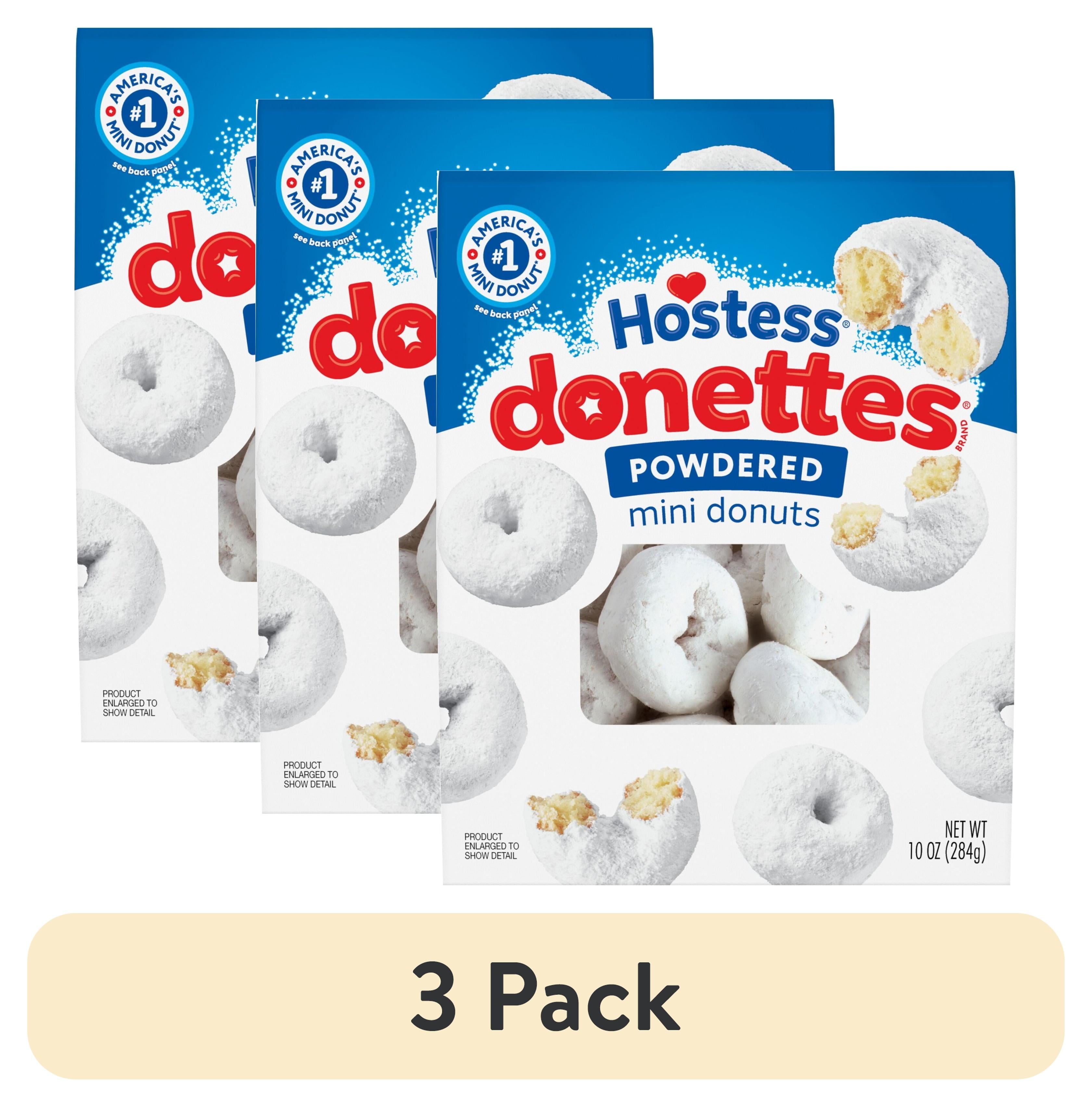 (3 pack) Hostess Donettes, Powdered Mini Donuts, 10 oz Bag - Walmart.com