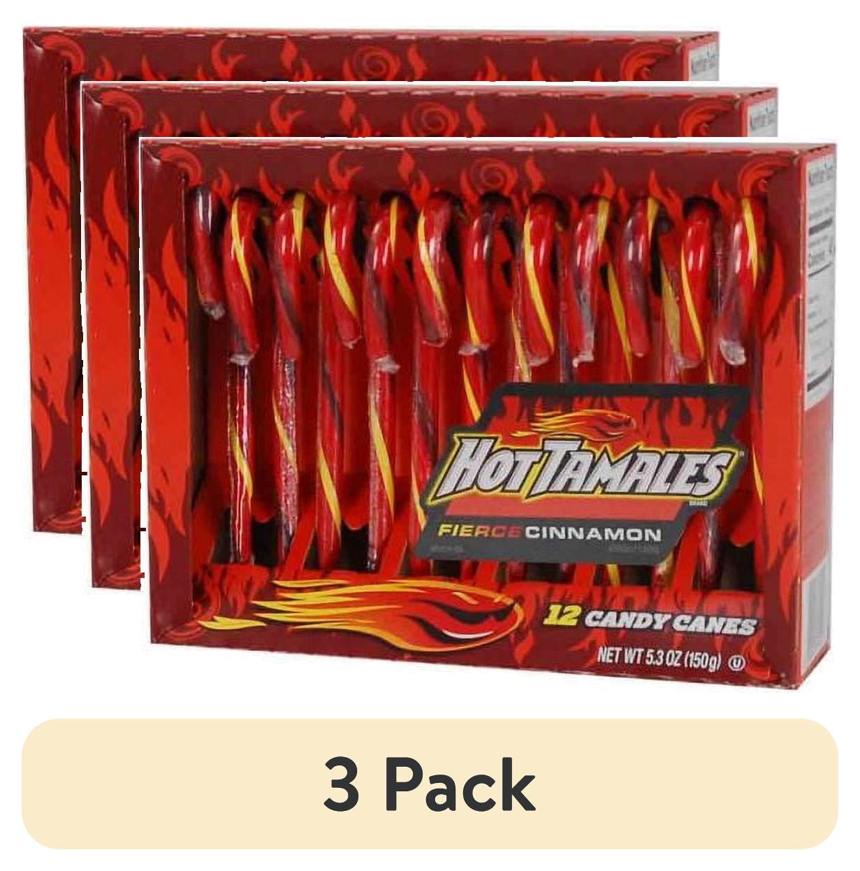 (3 pack) Hot Tamales Fierce Cinnamon Candy Canes - Walmart.com