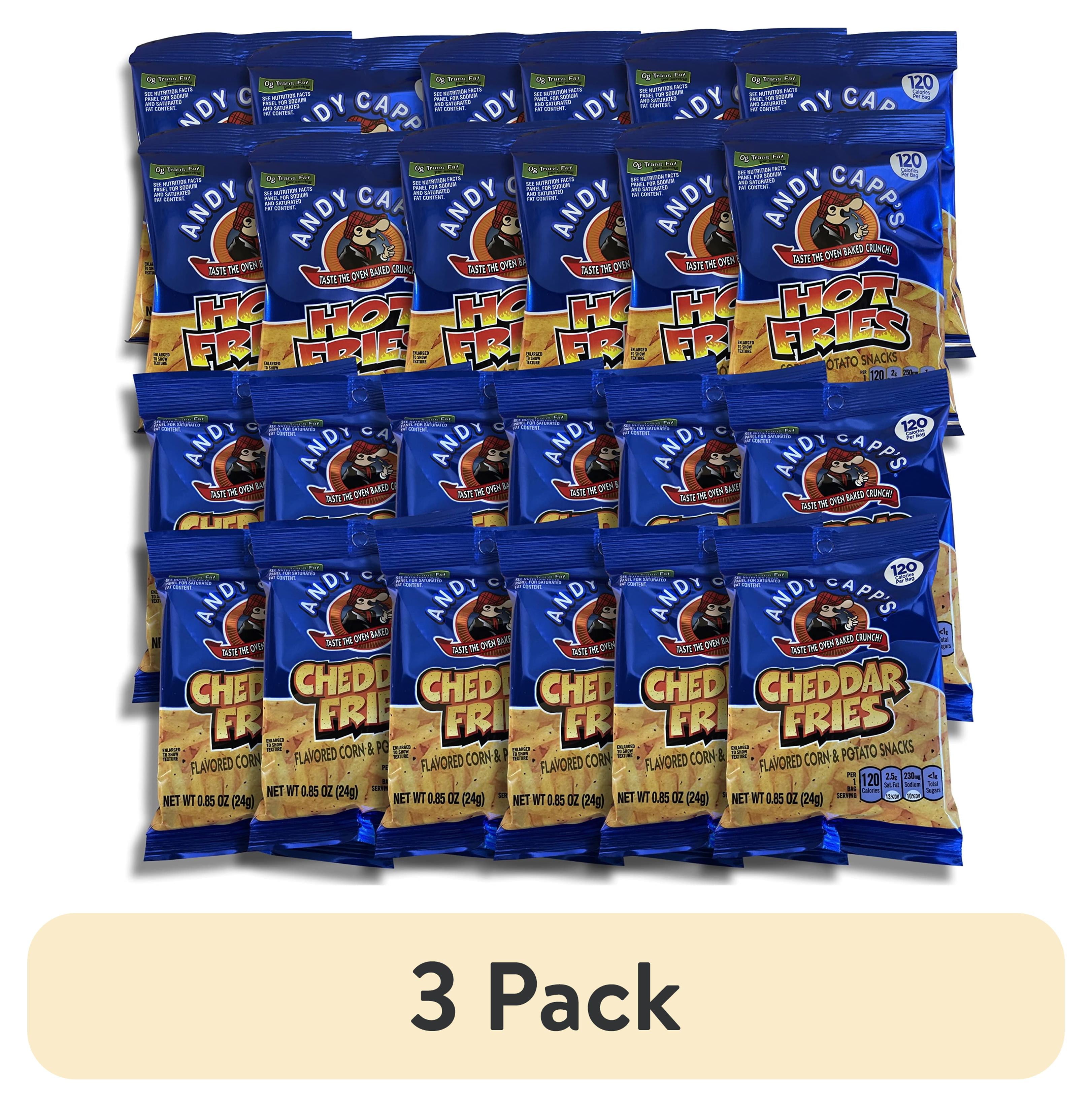 (3 pack) Hot and Cheddar Fries Snacks Value Pack 120 Calorie Packs | 24 ...