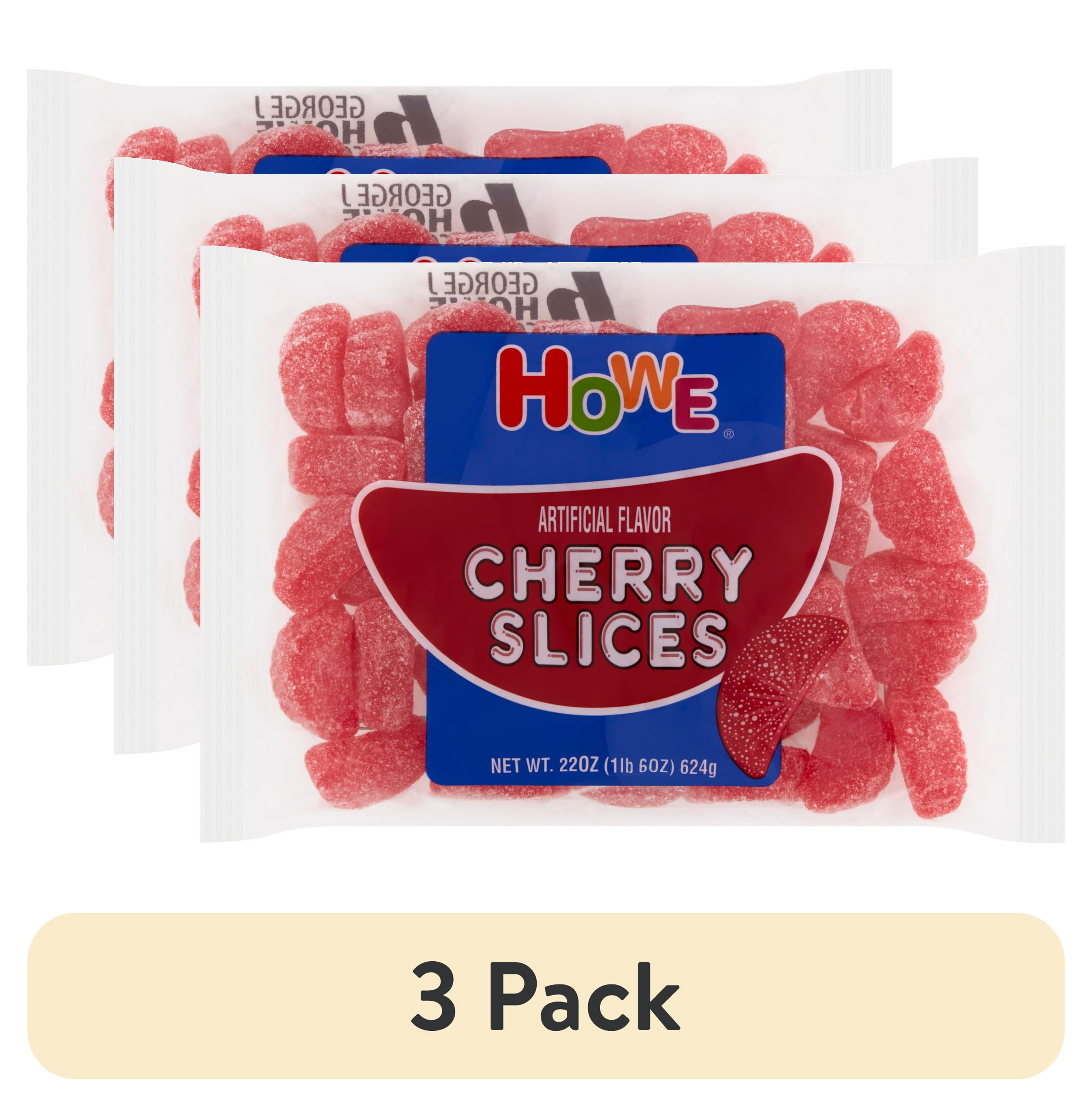 (3 pack) Howe Cherry Slices Chewy Candy, 22 oz, Bag - Walmart.com