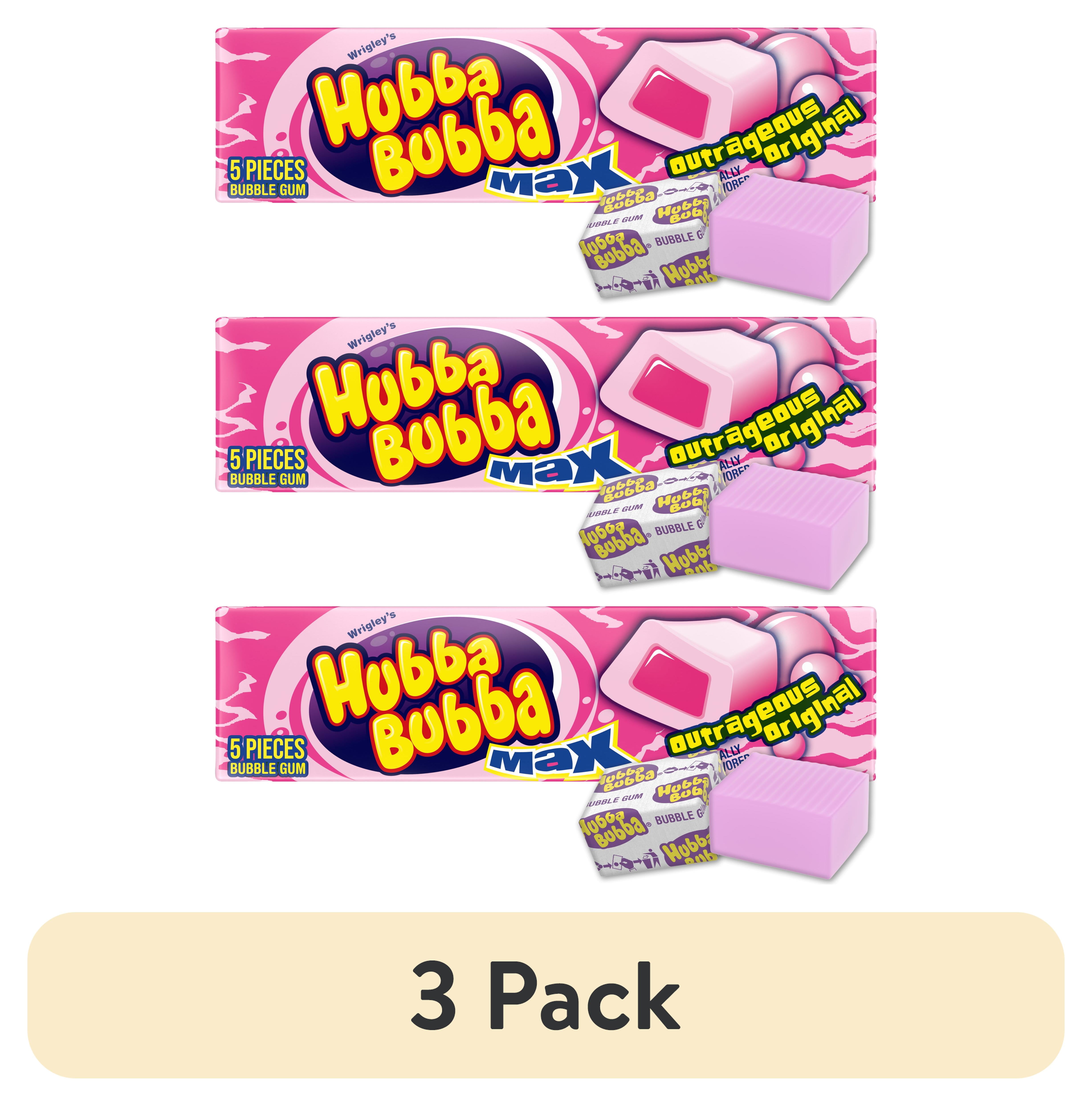 (3 pack) Hubba Bubba Max Original Bubble Gum - 5 Pieces pack - Walmart.com