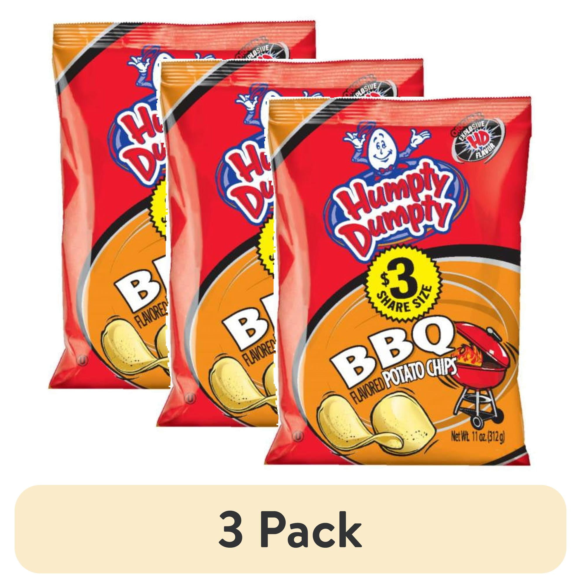 (3 pack) Humpty Dumpty BBQ Flavored Potato Chips, 11 Oz. - Walmart.com