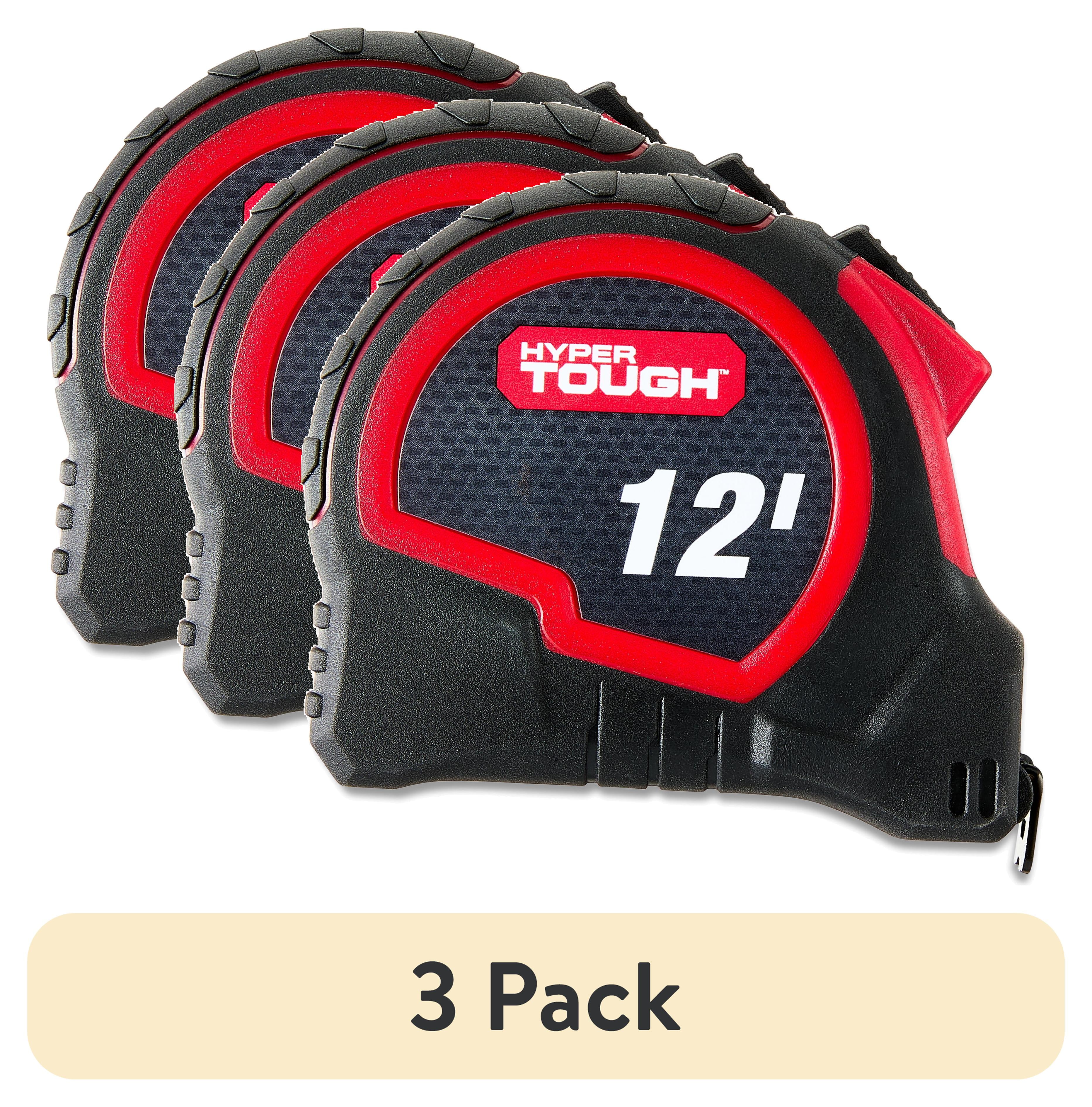 (3 pack) Hyper Tough 12ft. Self Lock Steel Tape Measure - Walmart.com