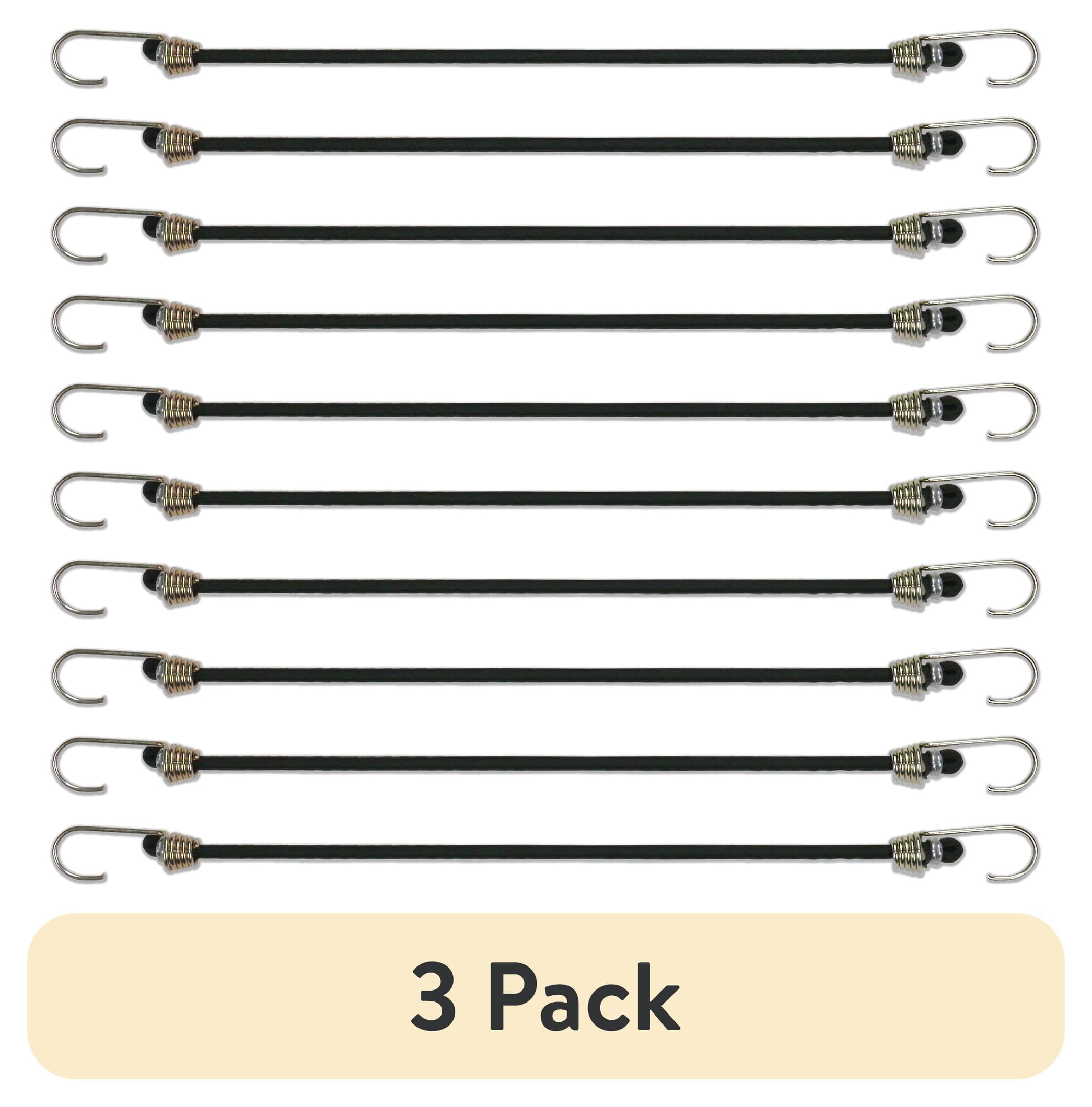 (3 pack) Hyper Tough 20 Pack, 10 inch Mini Bungee Cord Set in Plastic ...