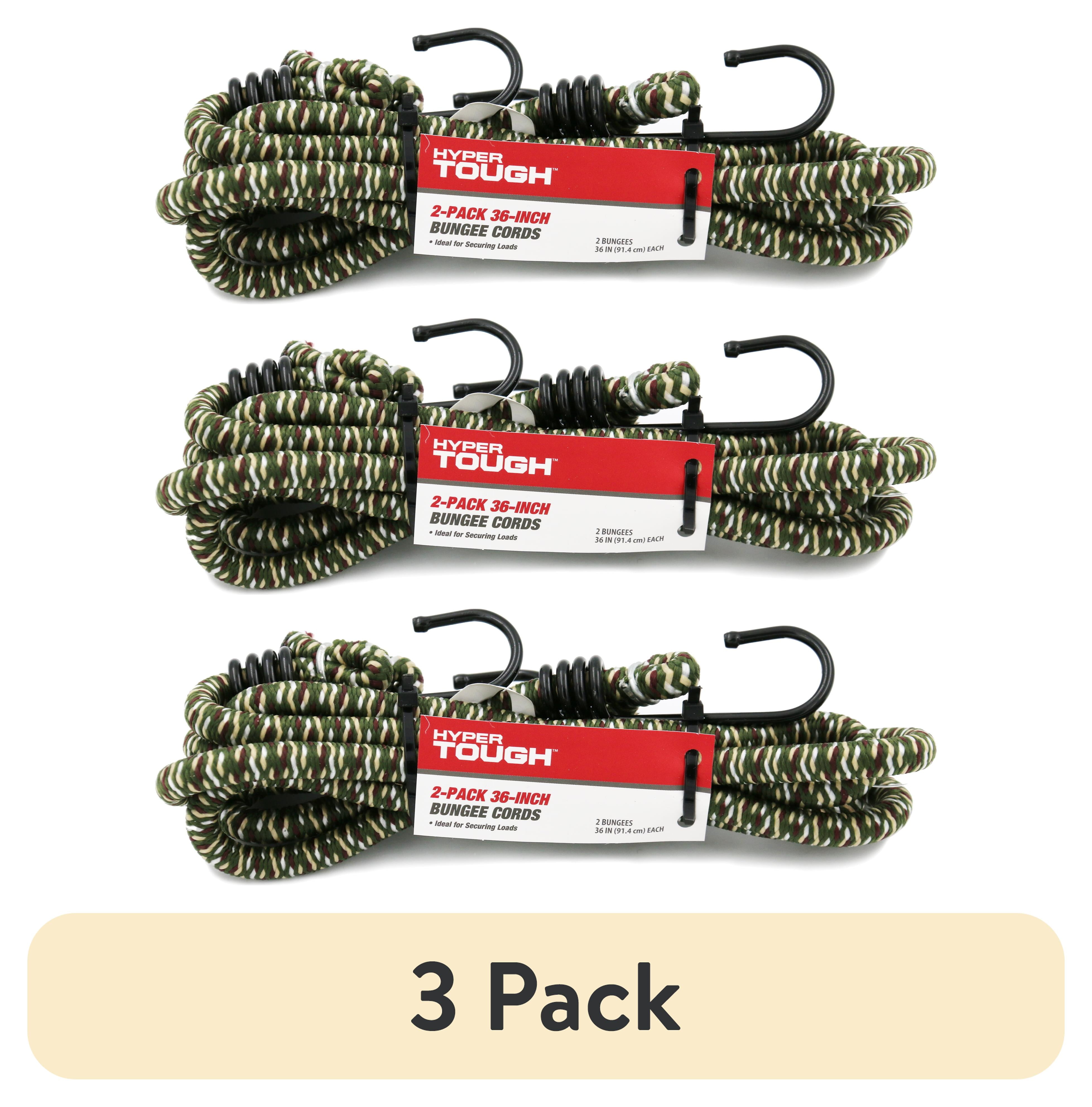 Hyper Tough 36 Inch Standard Rubber Bungee Cords with Steel Hooks, Camo ...