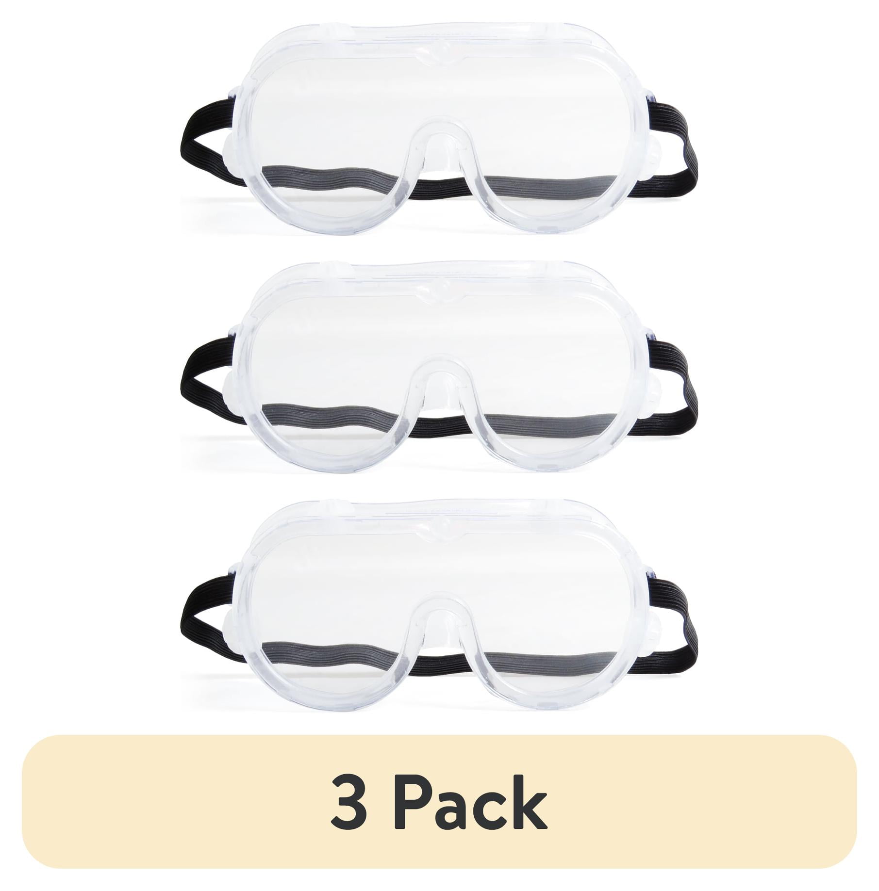 (3 pack) Hyper Tough Clear Safety Glasses with Z87.1 Poly-Carbonate ...
