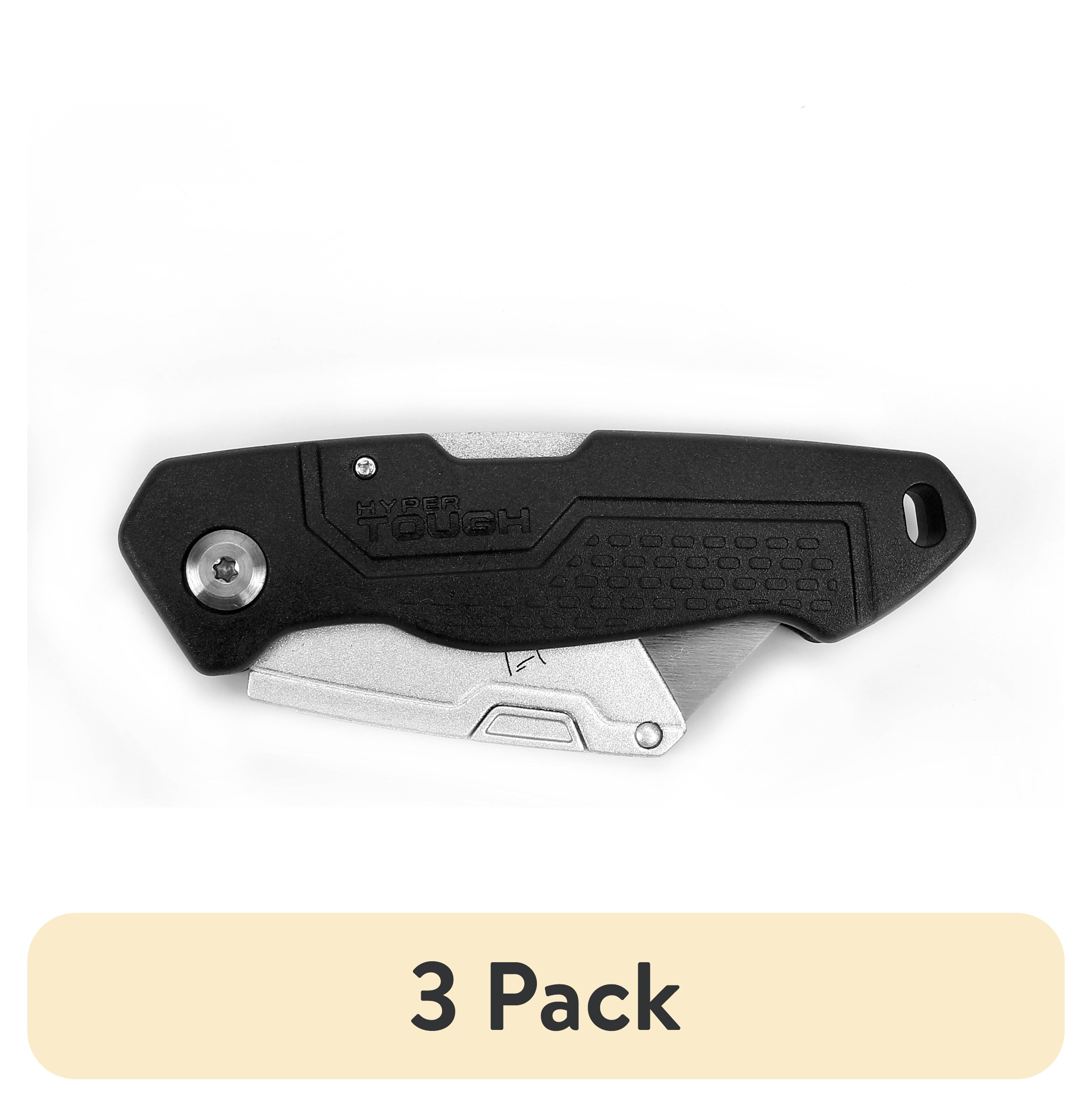 (3 pack) Hyper Tough Folding Lock-back Utility Knife, 9 in - Walmart.com