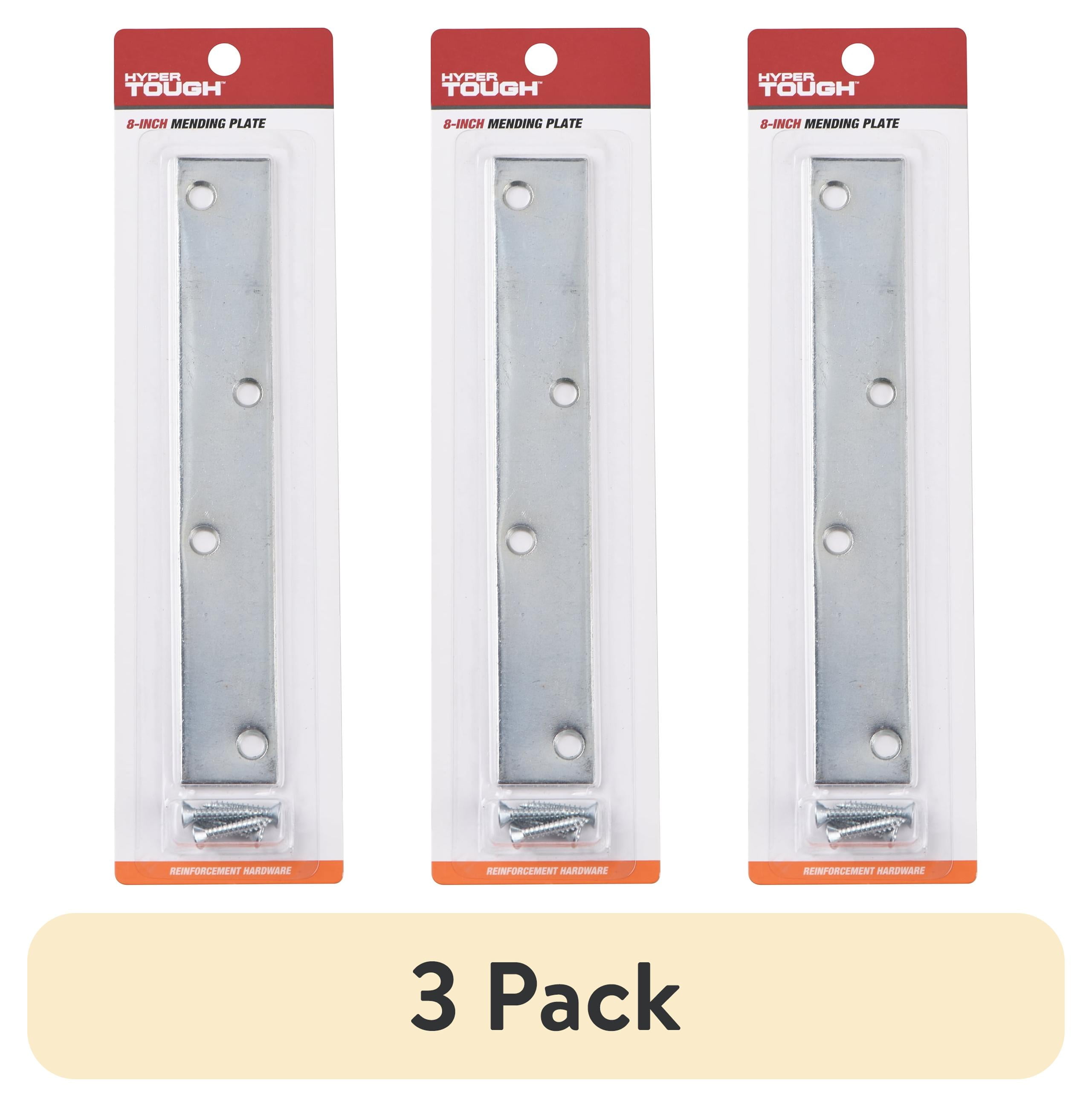 (3 pack) Hyper Tough New 8 inch. Mending Plate, Hardware Braces,Steel ...