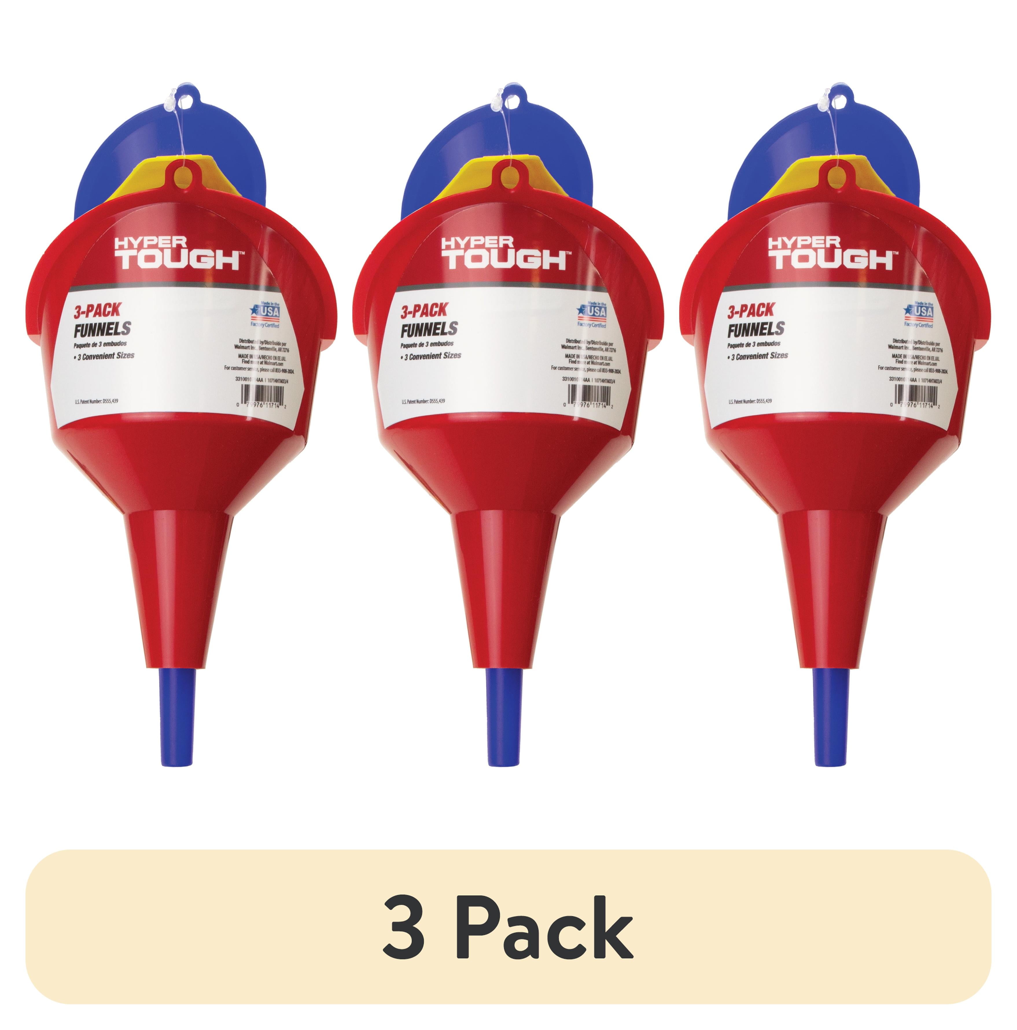 (3 pack) Hyper Tough Super Funnel Trio, Multi Purpose Plastic ...