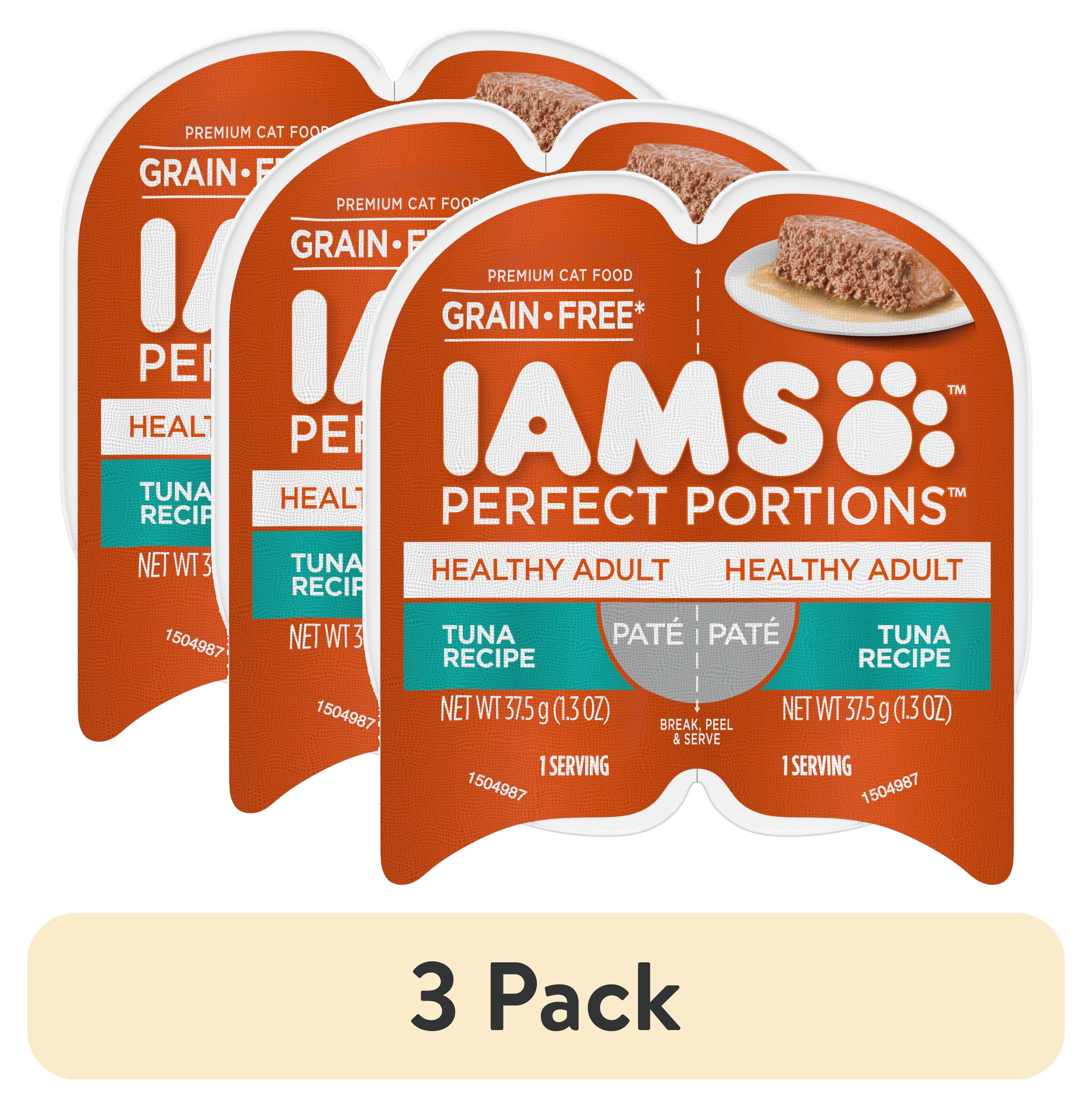 (3 pack) Iams Perfect Portions Pate Tuna Recipe Healthy Adult Cat Food ...