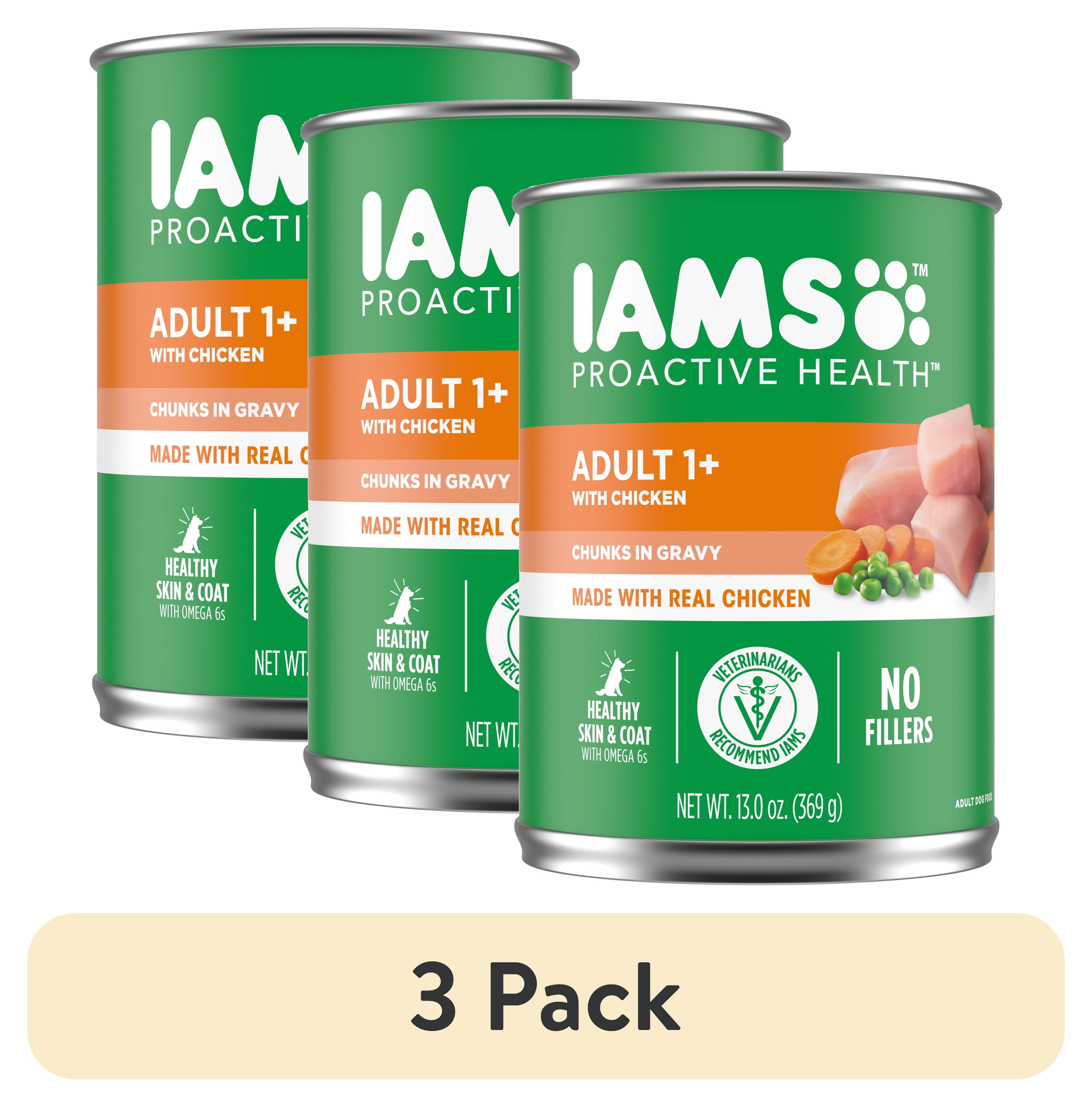 (3 pack) Iams Proactive Health Chicken Chunks In Gravy Wet Dog Food, 13 ...