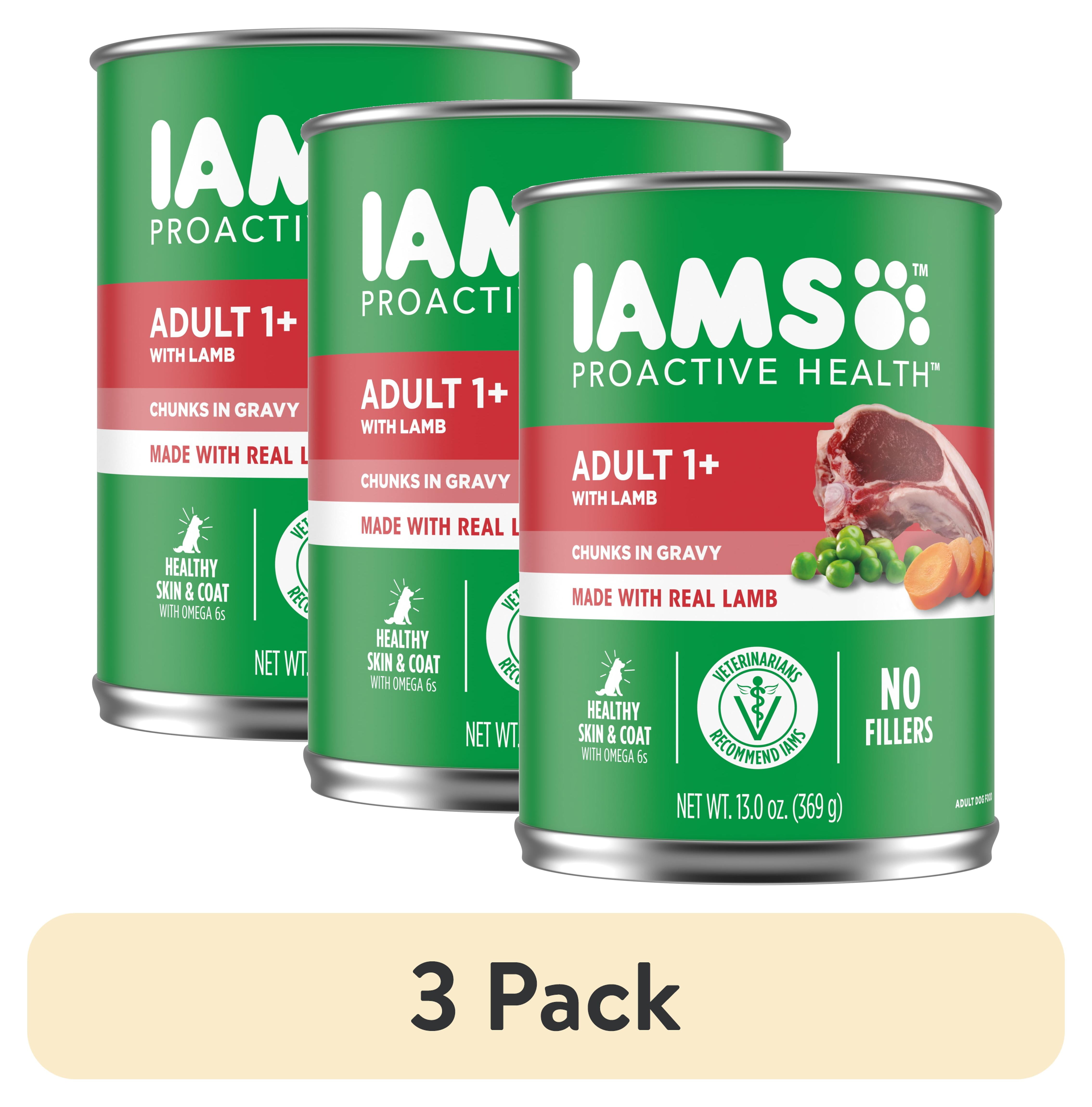 (3 pack) Iams Proactive Health Lamb Chunks In Gravy Wet Dog Food, 13 Oz ...