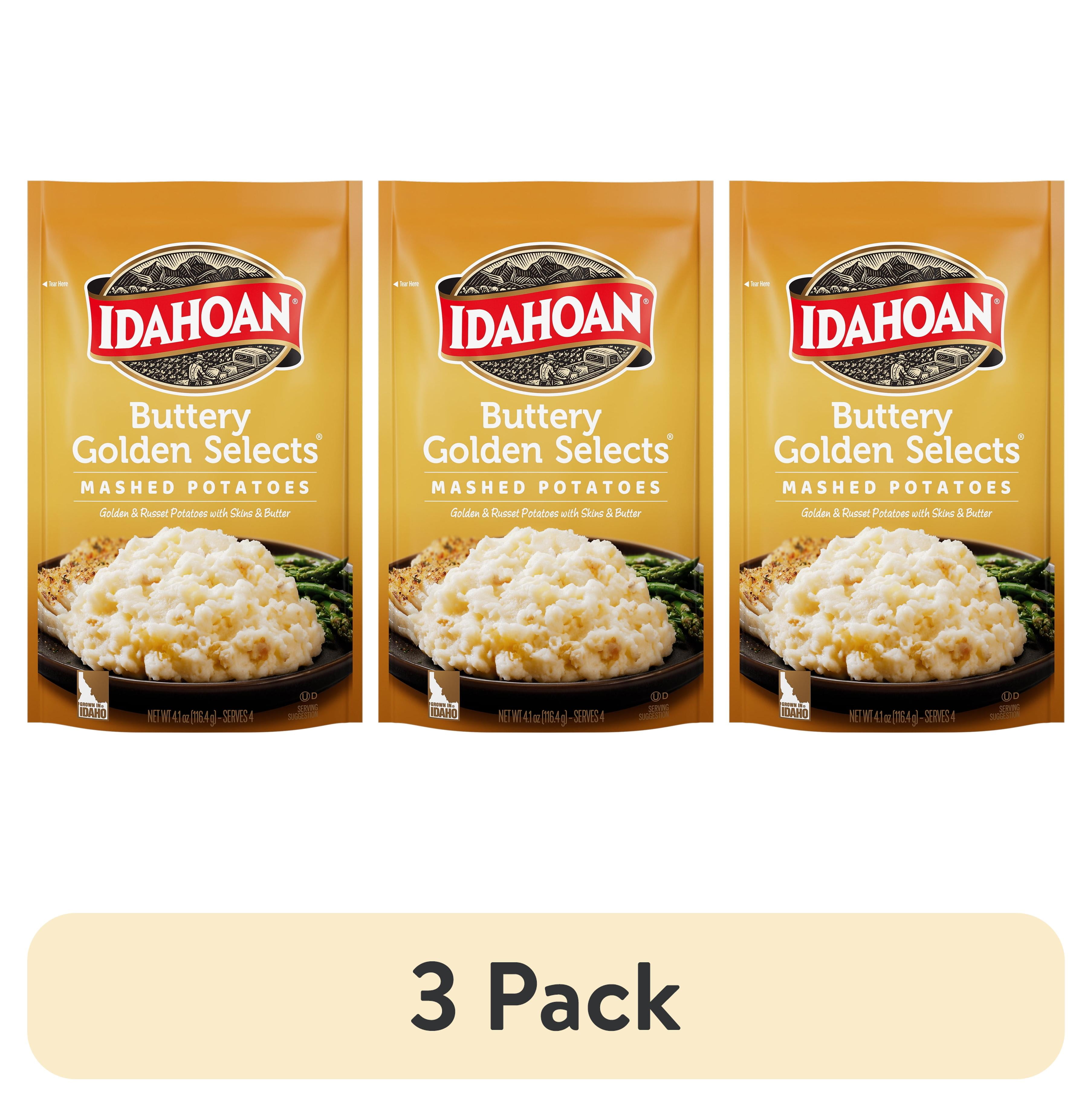 (3 pack) Idahoan Buttery Golden Selects Mashed Potatoes Side Dish, 4.1 ...