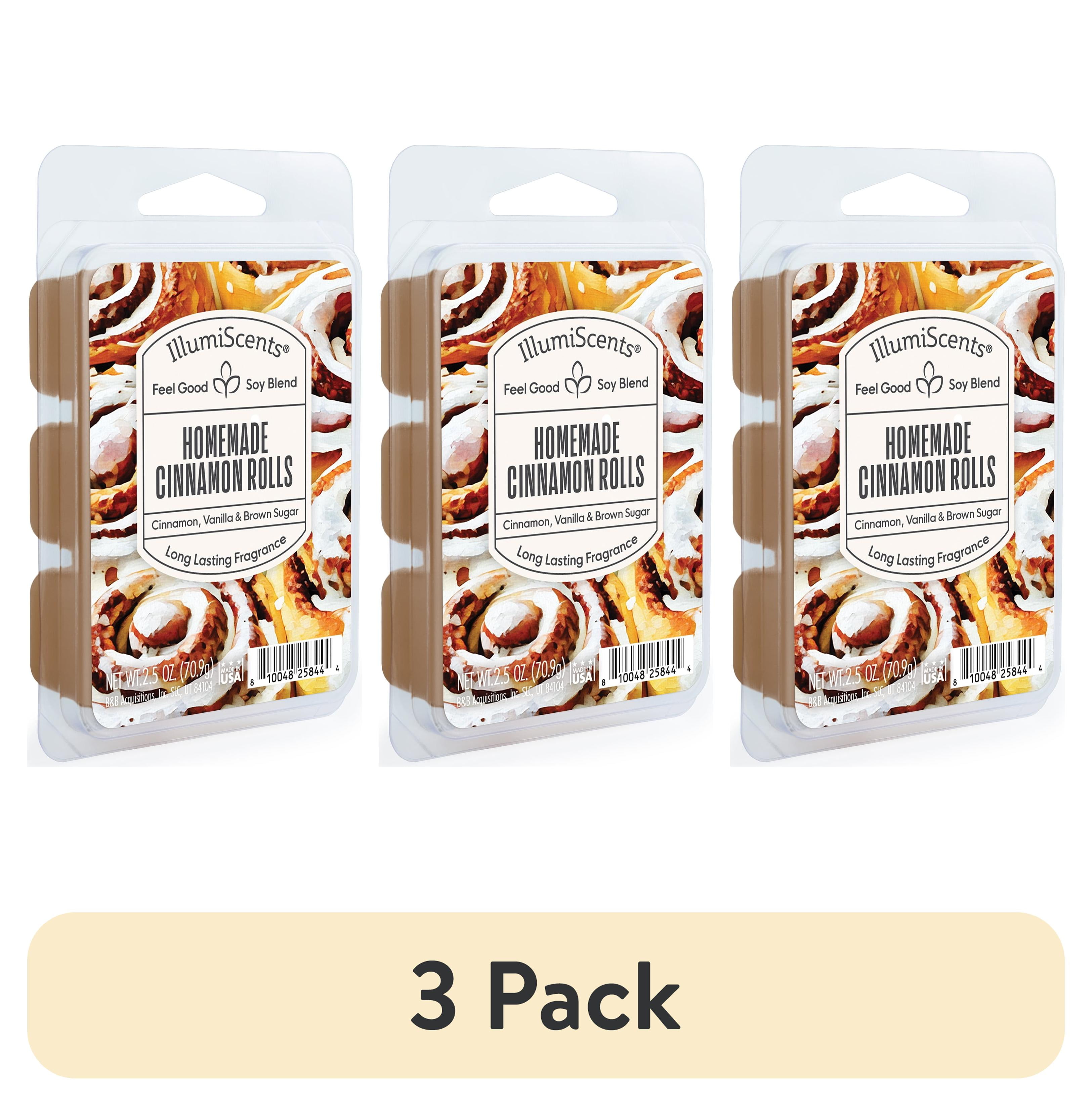 (3 pack) IllumiScents 2.5 oz Soy Blend Wax Melts, Homemade Cinnamon ...
