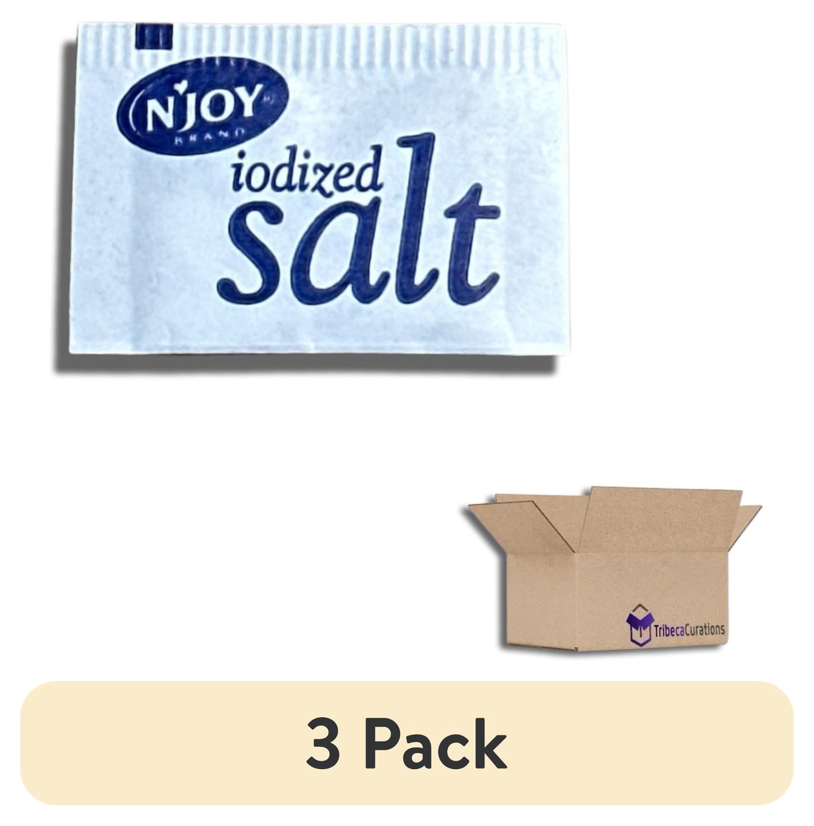 (3 pack) Individual Salt Packets by Salty Ernie, Iodized Table Salt, 0. ...