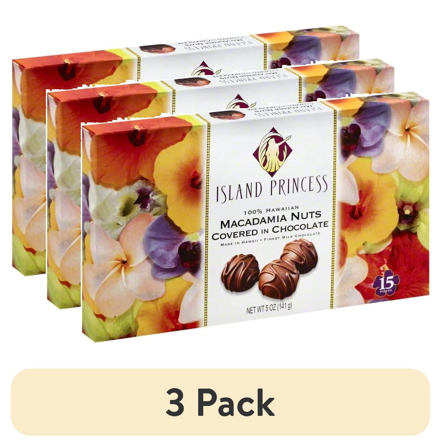 (3 pack) Island Princess Macadamia Nuts Milk Chocolate, 5 Oz. - Walmart.com