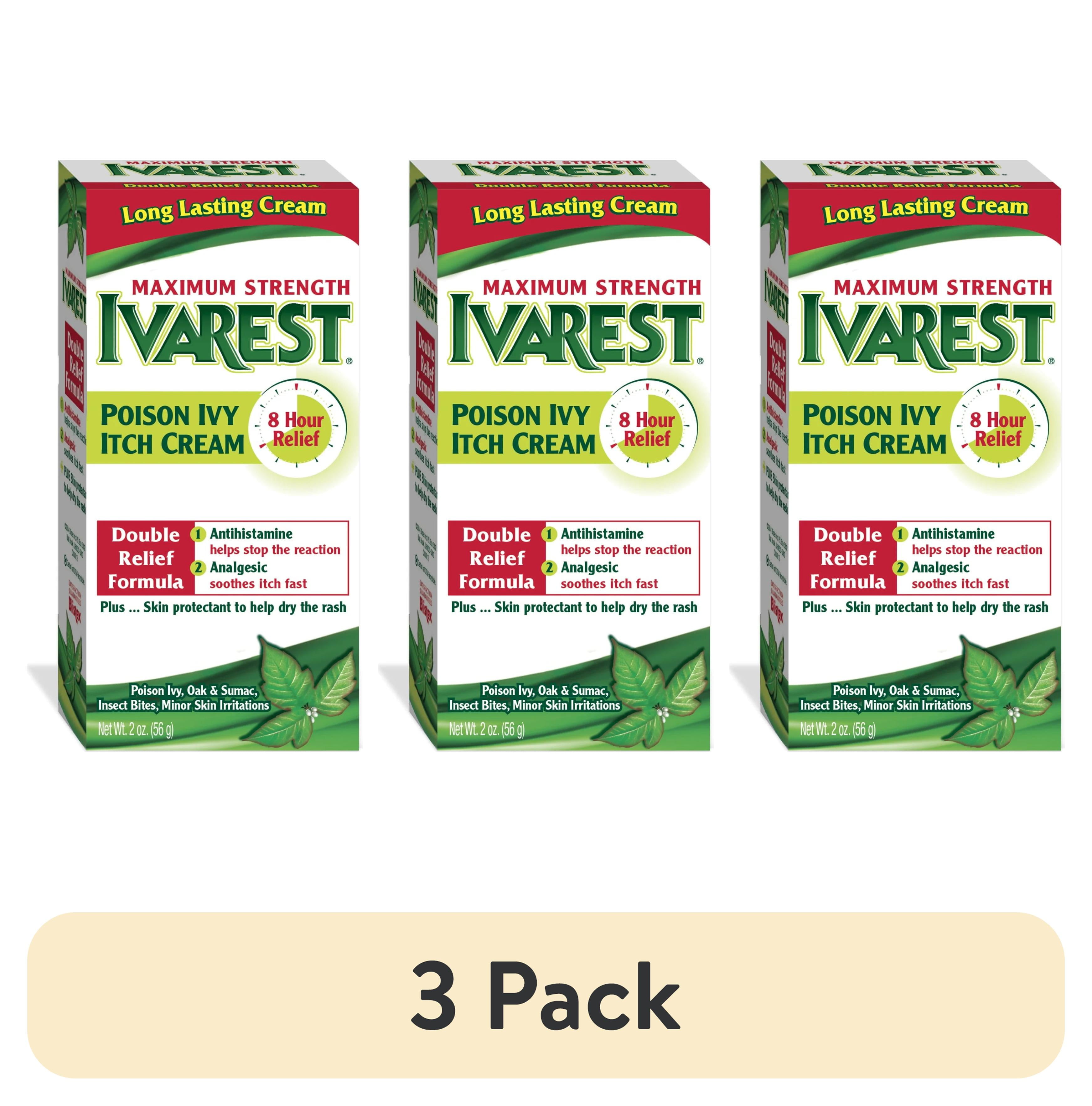 (3 pack) Ivarest Poison Ivy Medicated Cream, Max Strength Relief, Fast ...