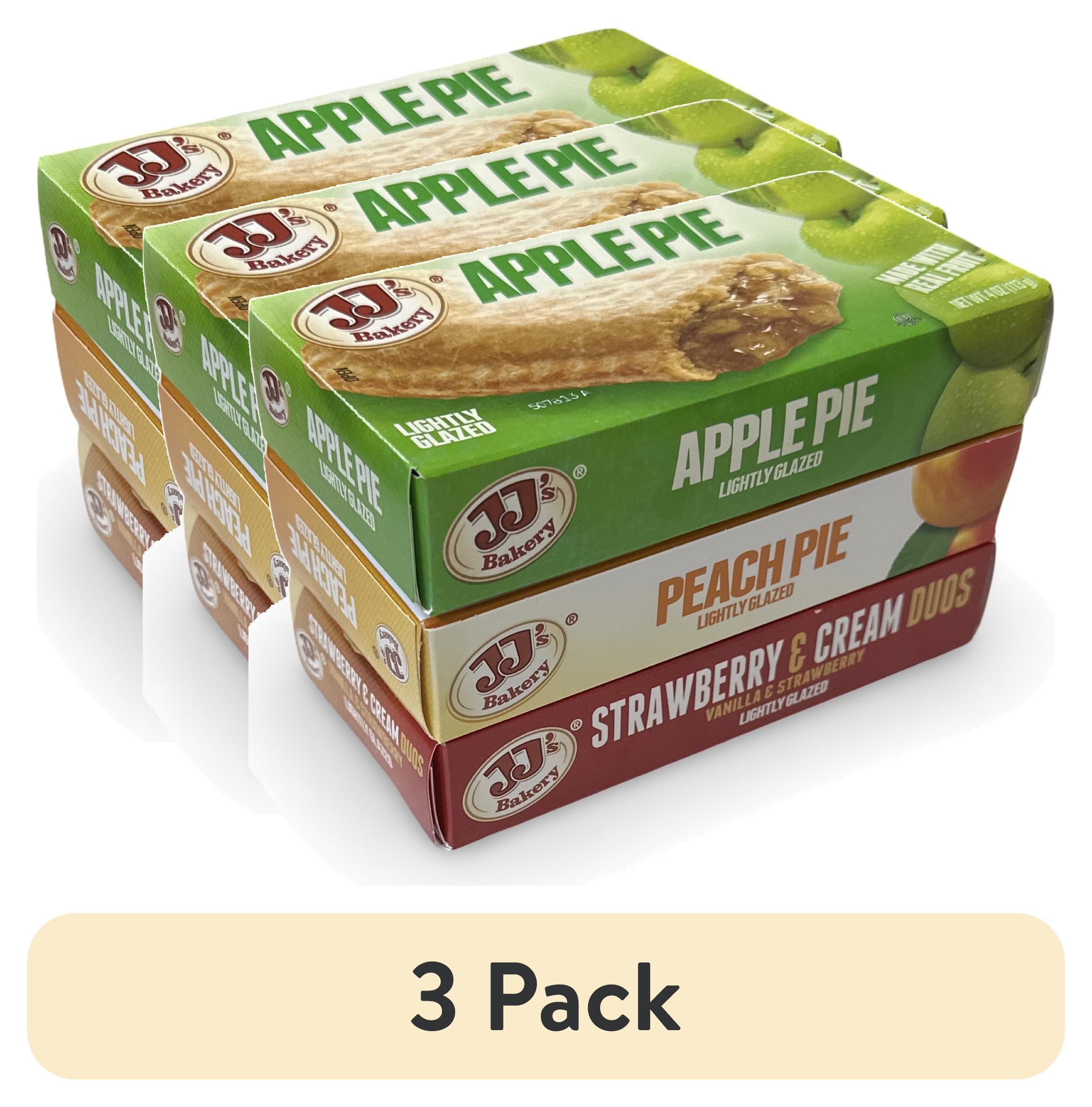 (3 pack) JJ's Bakery Pies Variety Pack (Peach / Apple / Strawberry ...