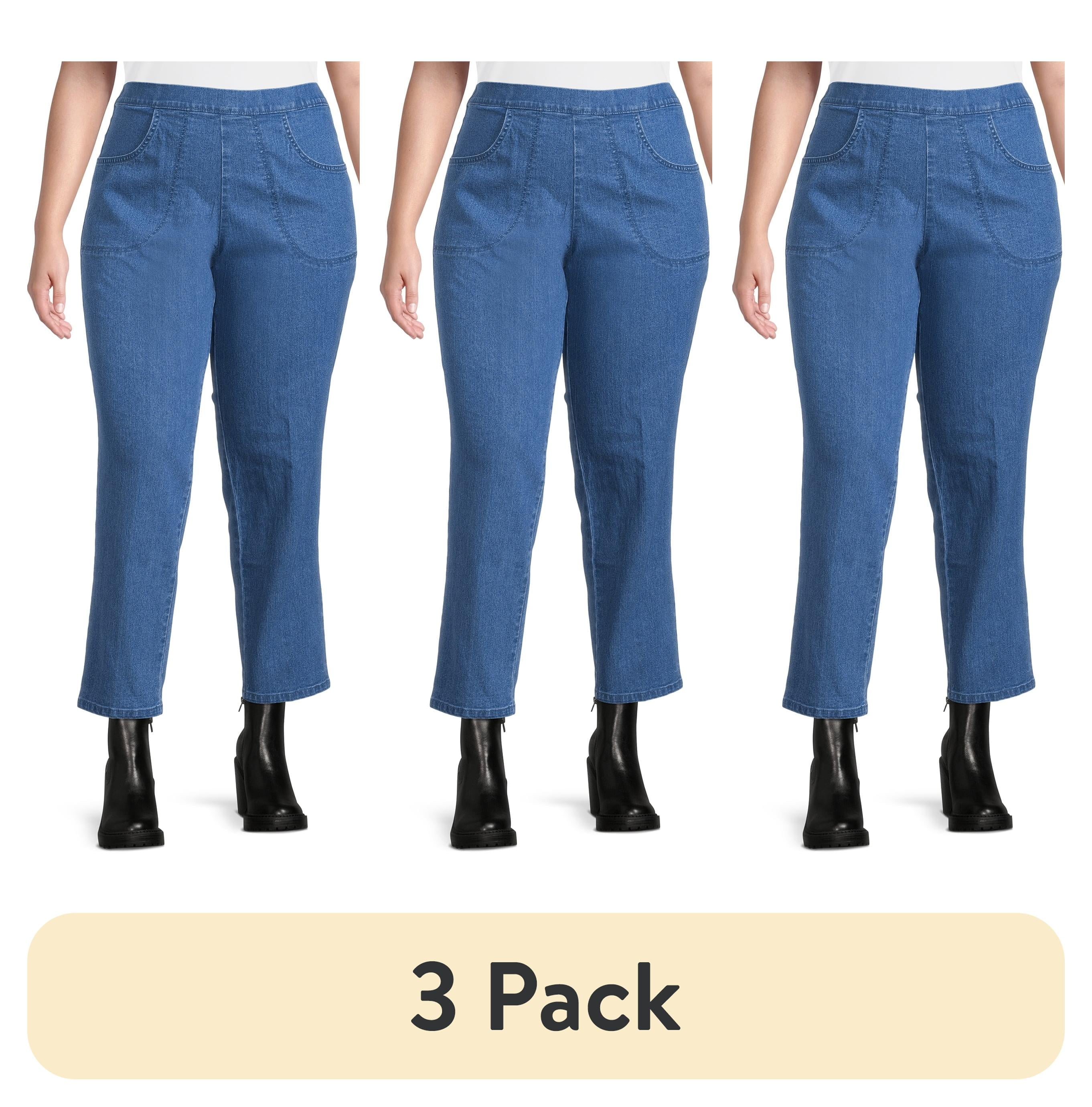 (3 pack) JMS Just My Size by Hanes Women's Plus Size 2 Pocket Pull On ...