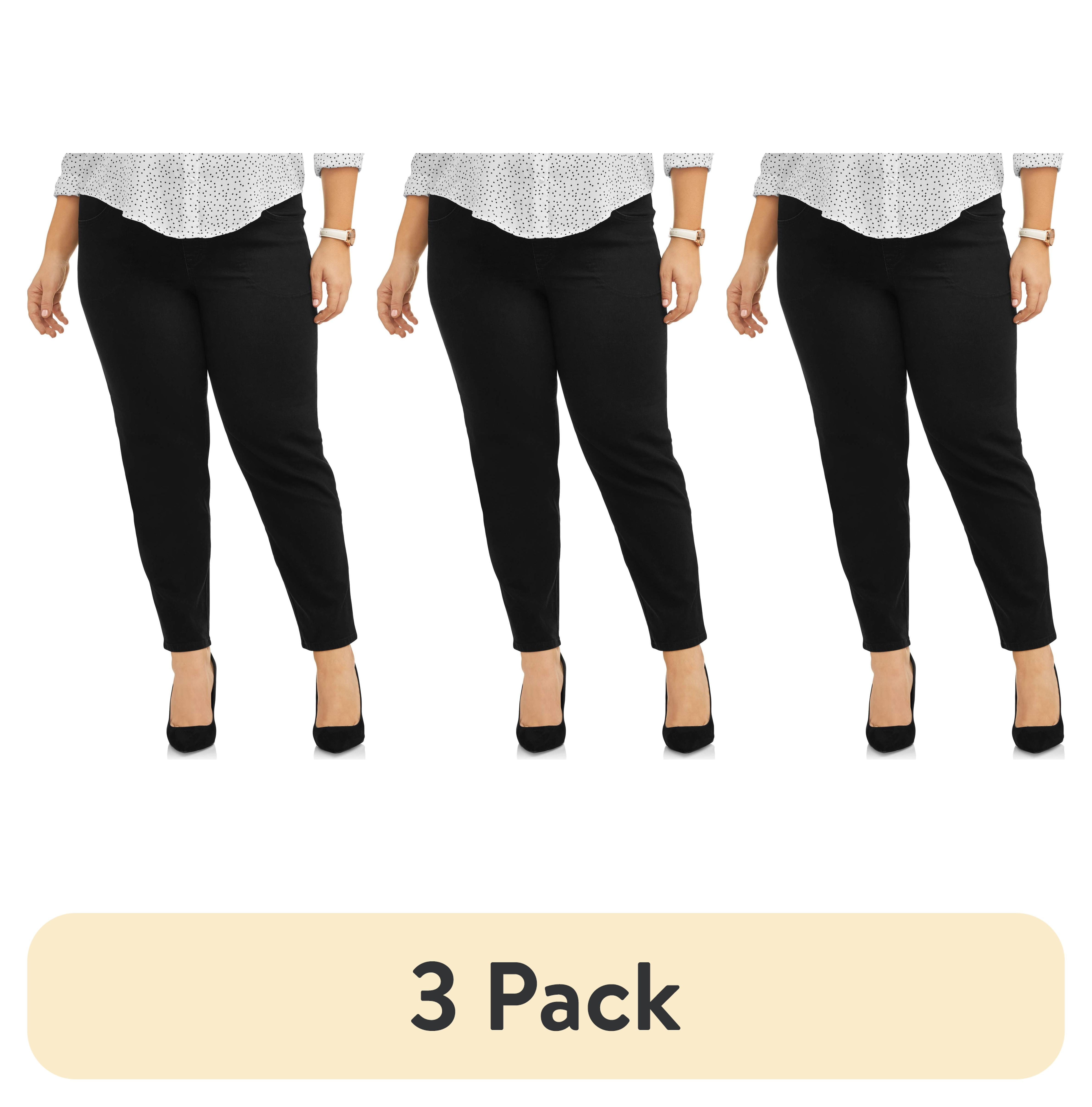 (3 pack) JMS Just My Size by Hanes Women's Plus Size 2 Pocket Pull On Pants, Single and 2 Pack ...