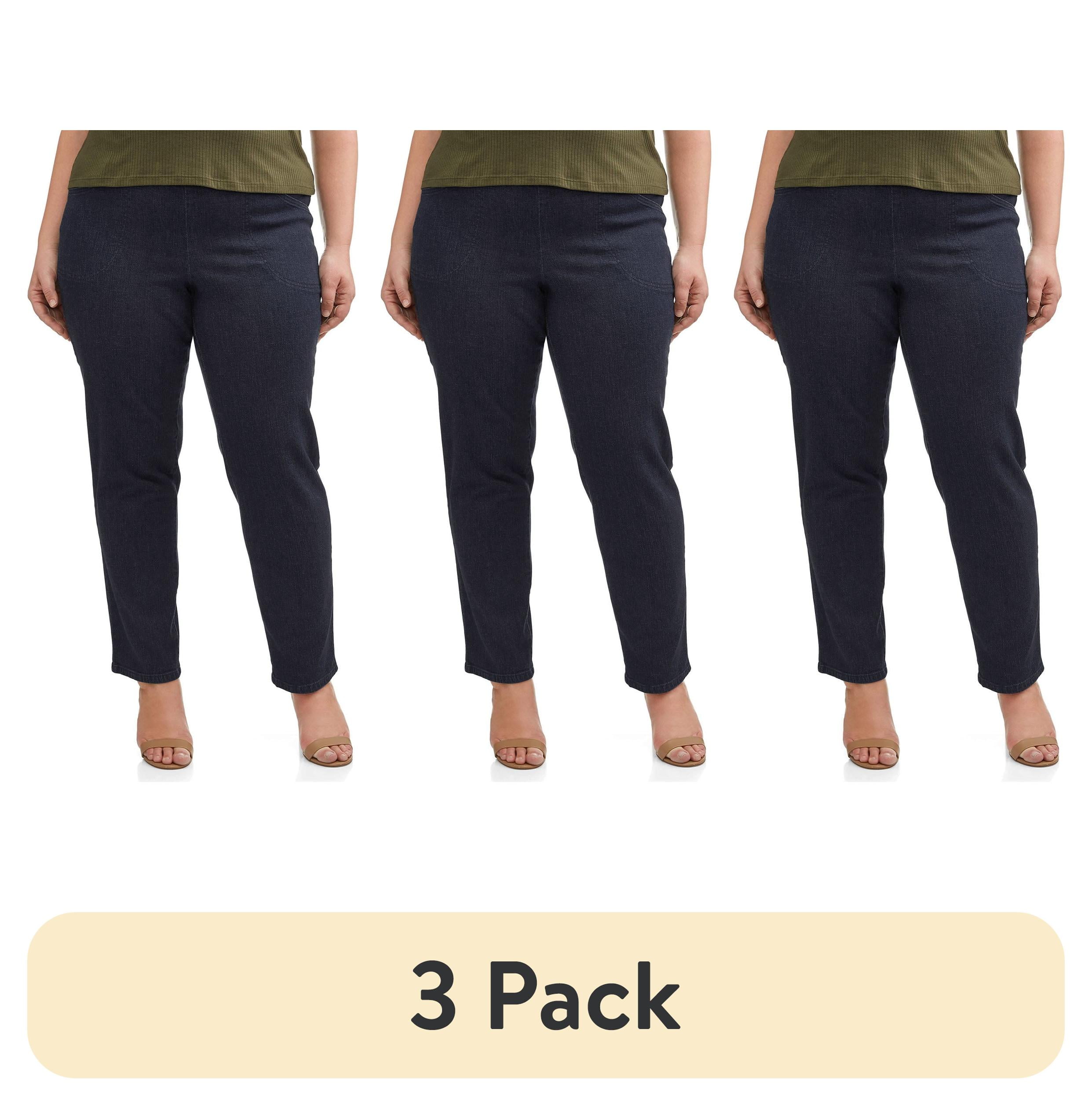 (3 pack) JMS Just My Size by Hanes Women's Plus Size 2 Pocket Pull On Pants, Single and 2 Pack ...