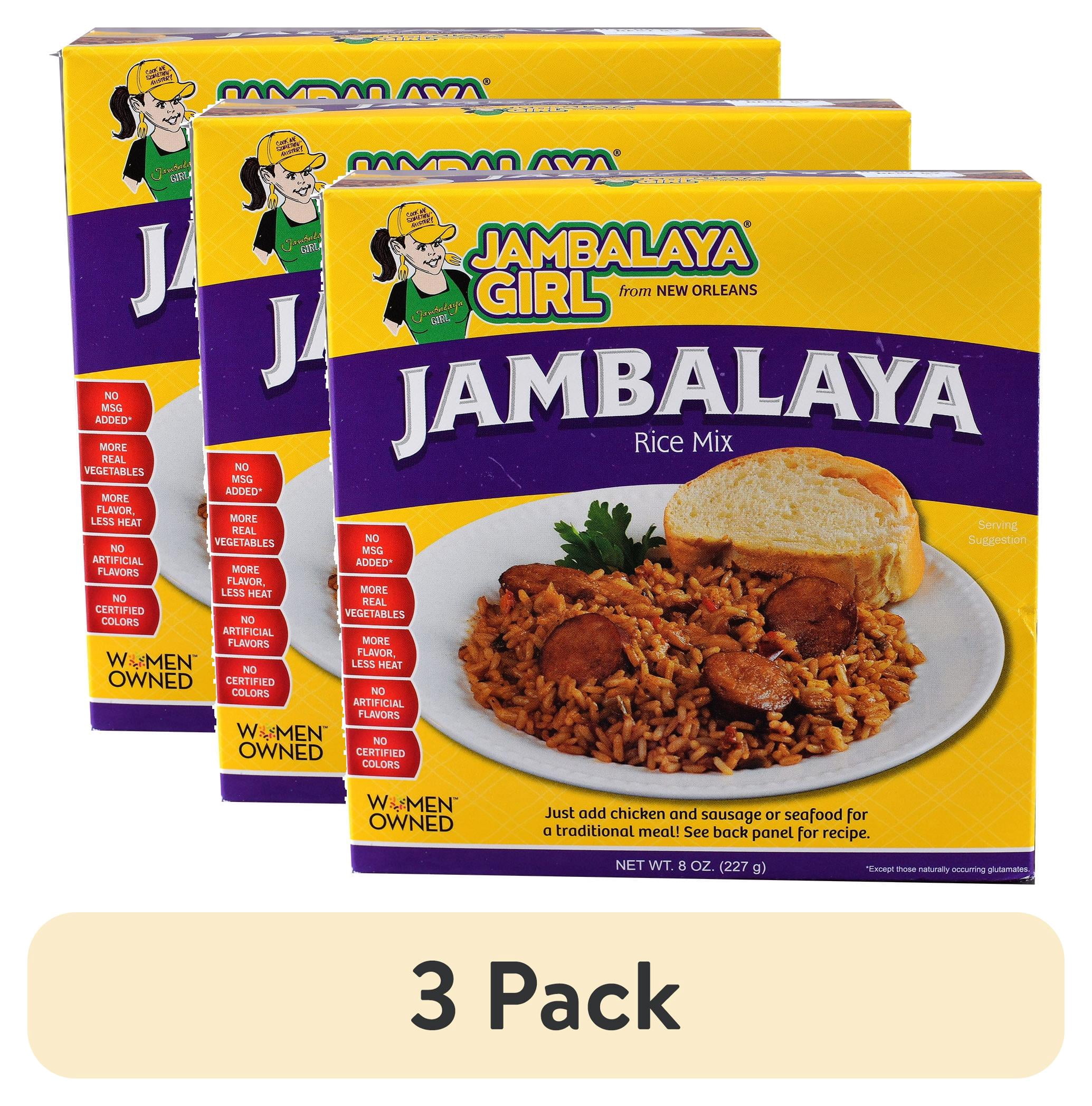 (3 pack) Jambalaya Girl Jambalaya Seasoned Rice Blend 8 oz. Packaged ...