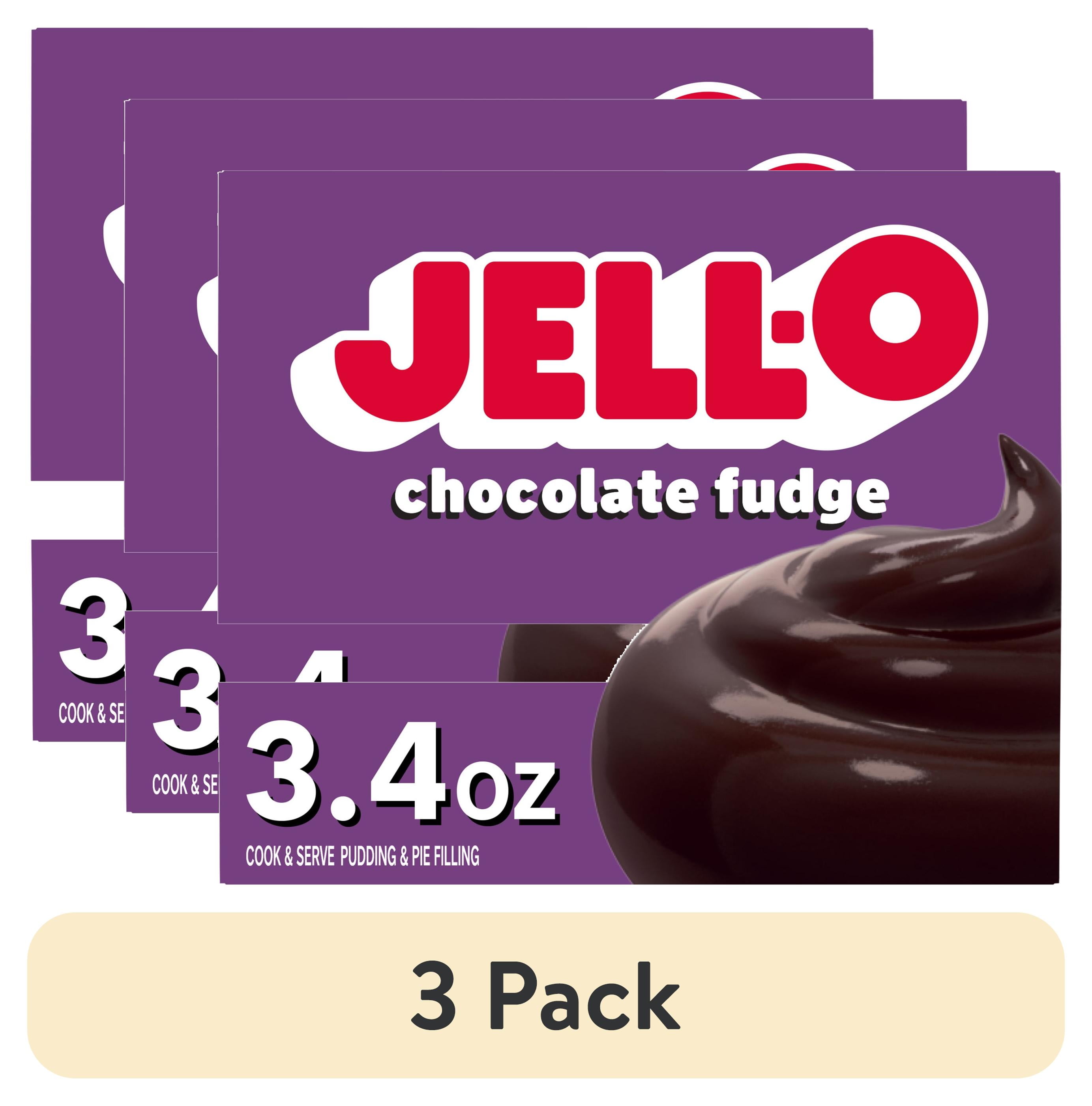 (3 pack) Jell-O Cook & Serve Chocolate Fudge Artificially Flavored ...
