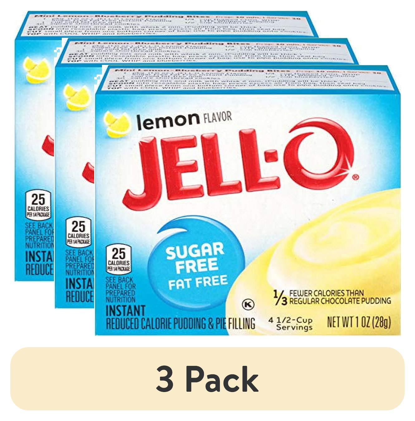 (3 pack) Jell-O Instant Lemon Sugar-Free Fat Free Pudding Pie Filling ...