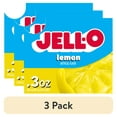 (3 pack) Jell-O Lemon Zero Sugar Gelatin Dessert Mix, 0.3 oz Box ...