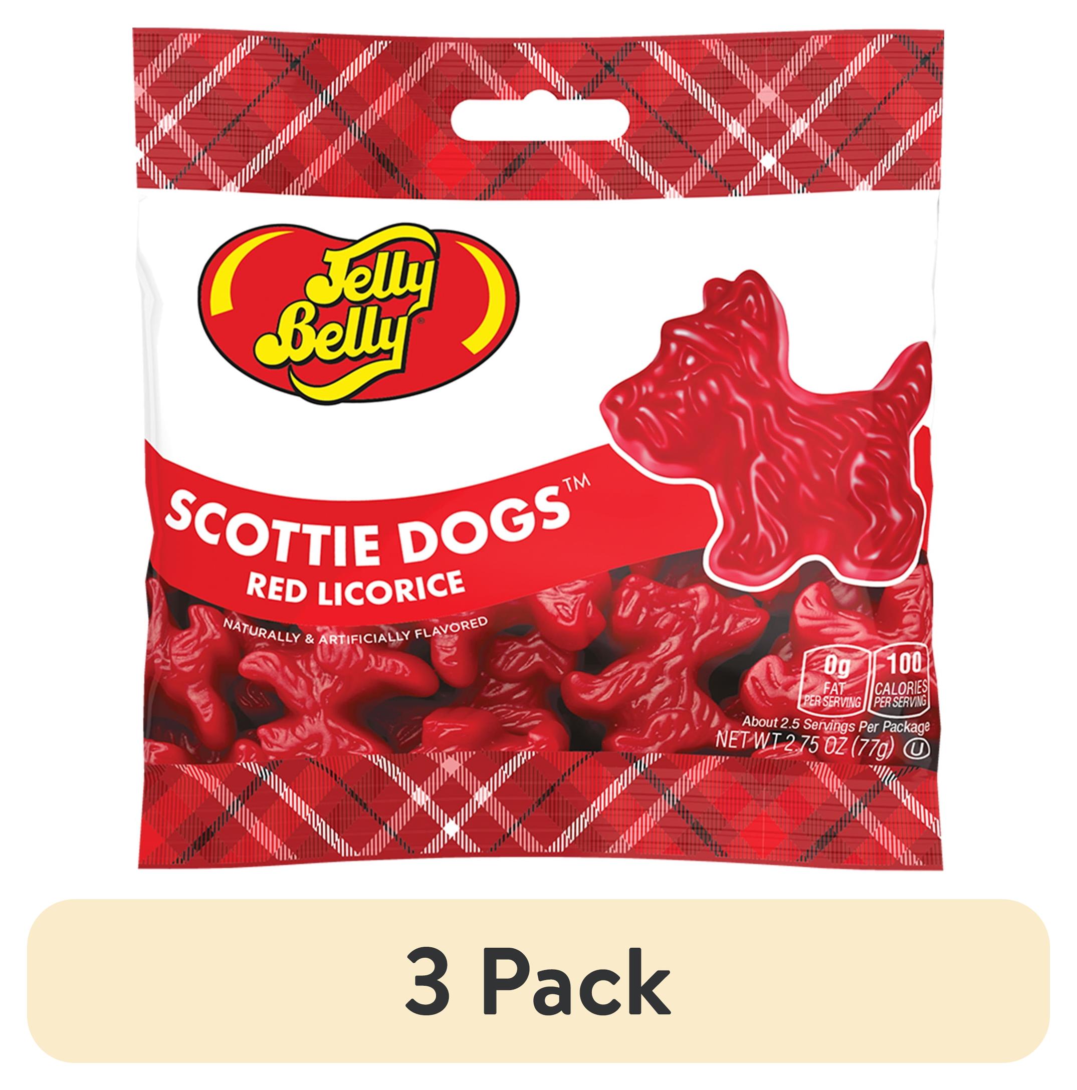 (3 pack) Jelly Belly Red Licorice Scottie Dogs - 2.75-oz. Bag - Walmart.com