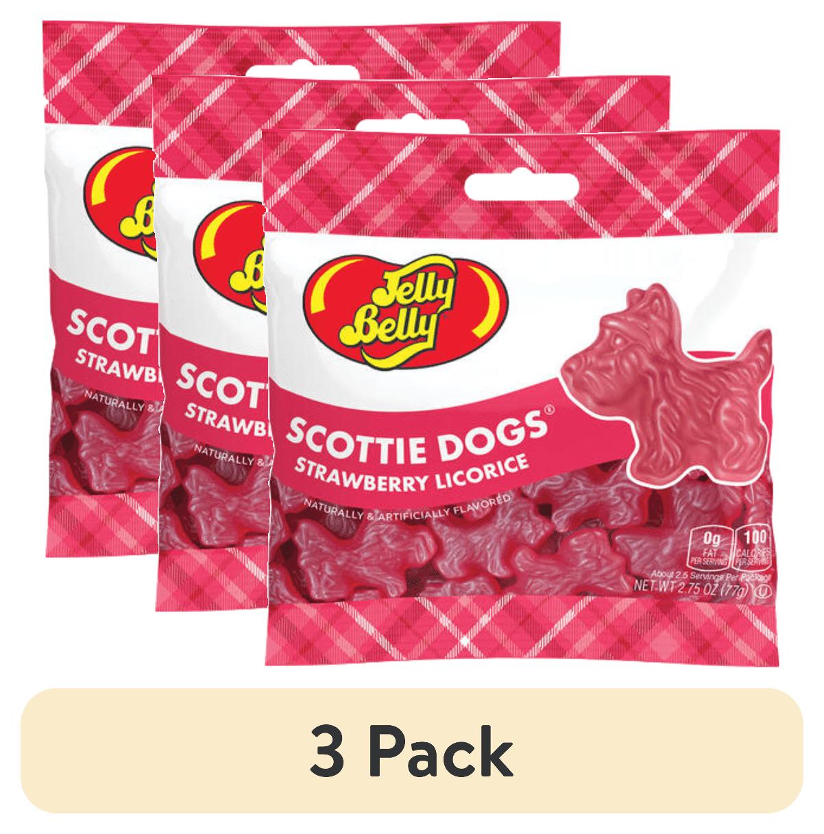 (3 pack) Jelly Belly Scottie Dogs, Strawberry Licorice, 2.75 oz. Bag ...