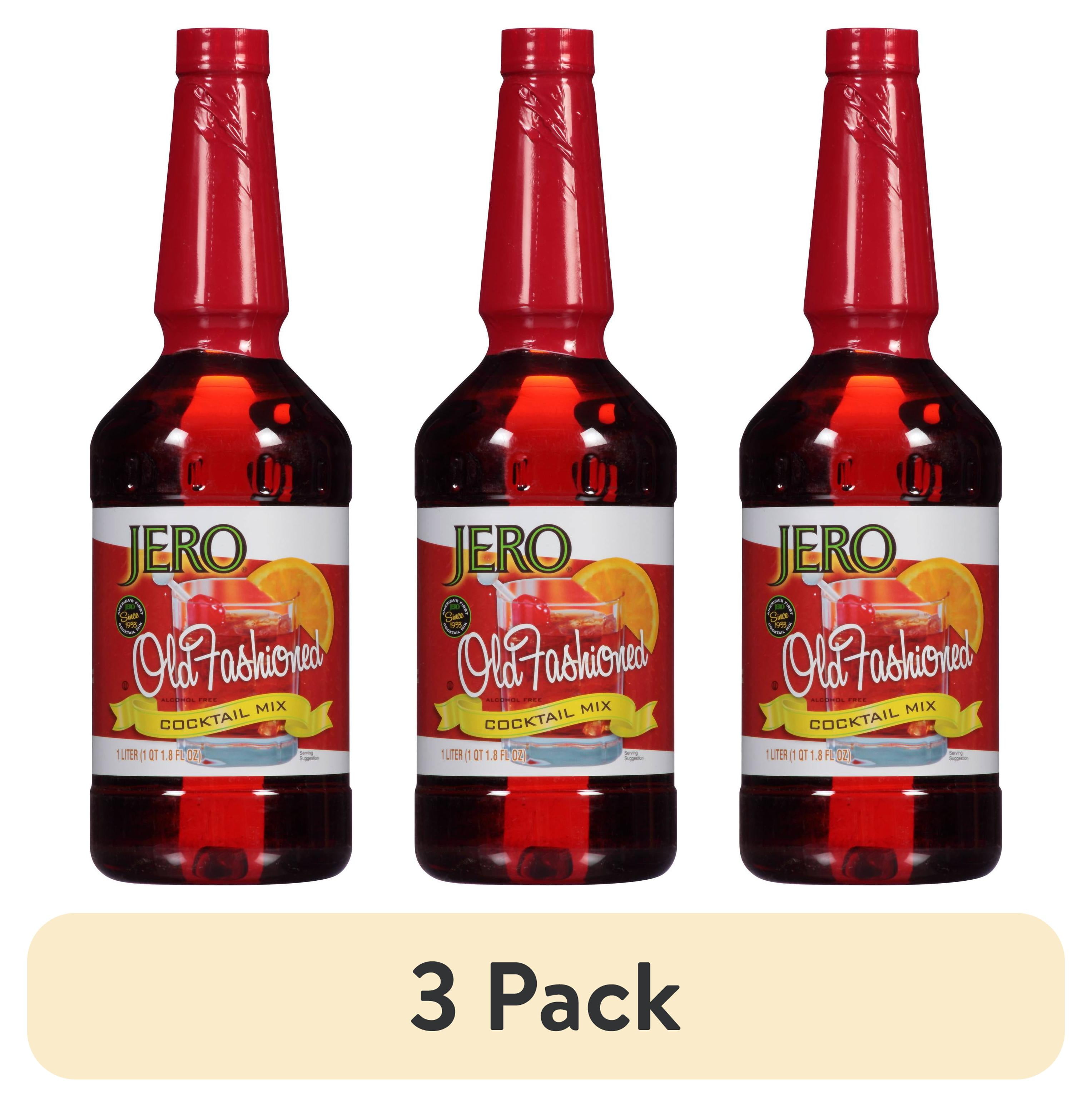 (3 pack) Jero Old Fashioned Cocktail Mixer, 1 Liter Plastic Bottle ...
