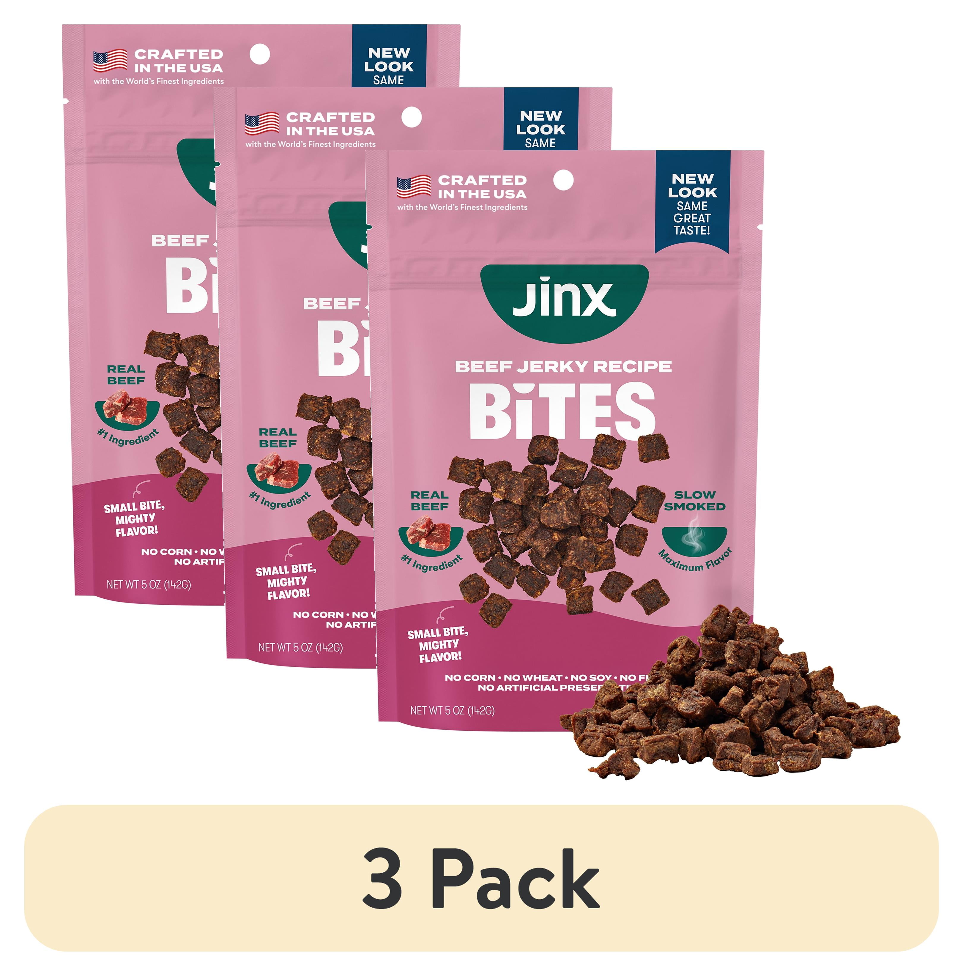 (3 pack) Jinx Beef Bites, Natural Soft Jerky Dog Treats, 5 oz Bag ...