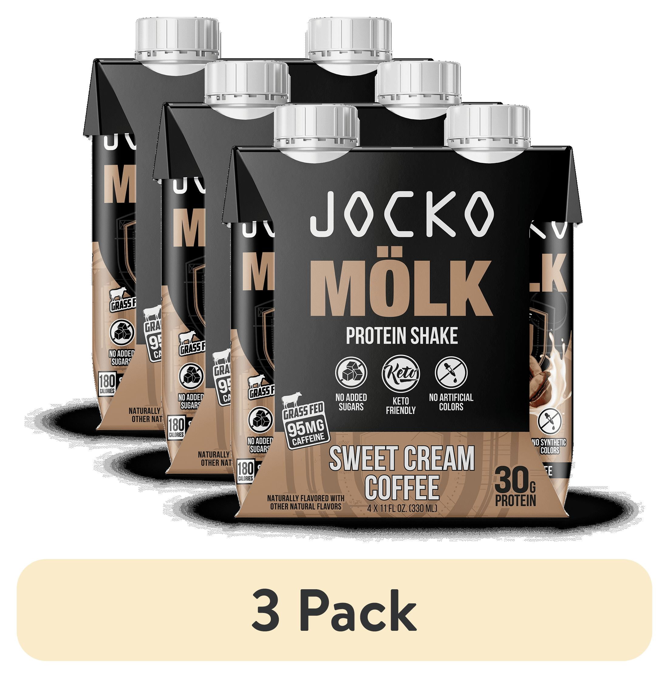 (3 pack) Jocko Fuel Protein Shake, Sweet Cream Coffee, 11oz, 4 Count ...