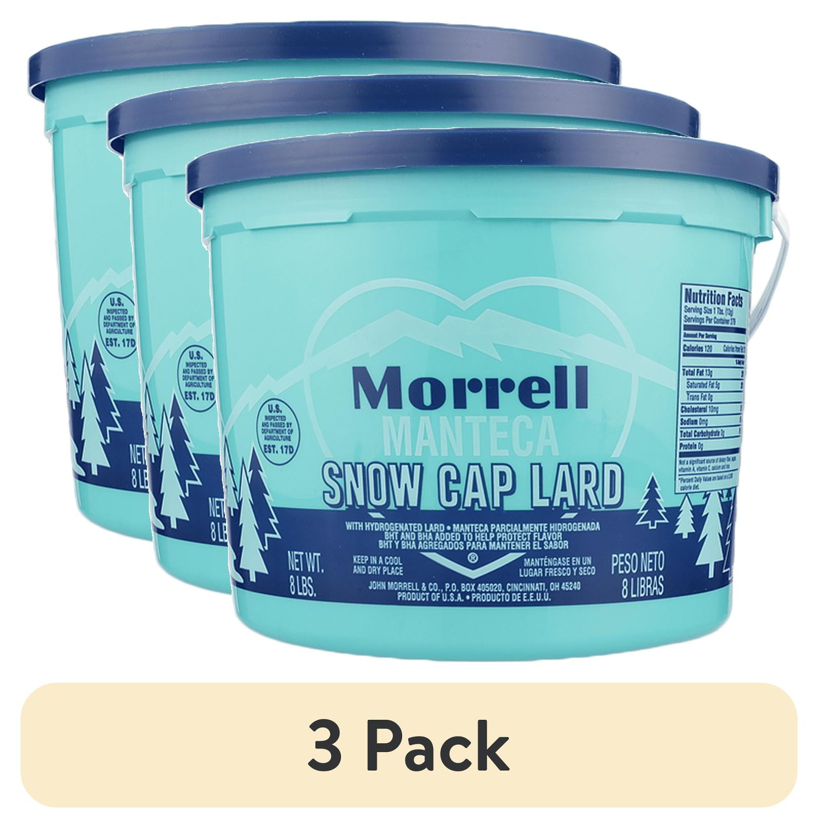 (3 pack) John Morrell Snow Cap Lard, 8 lb - Walmart.com
