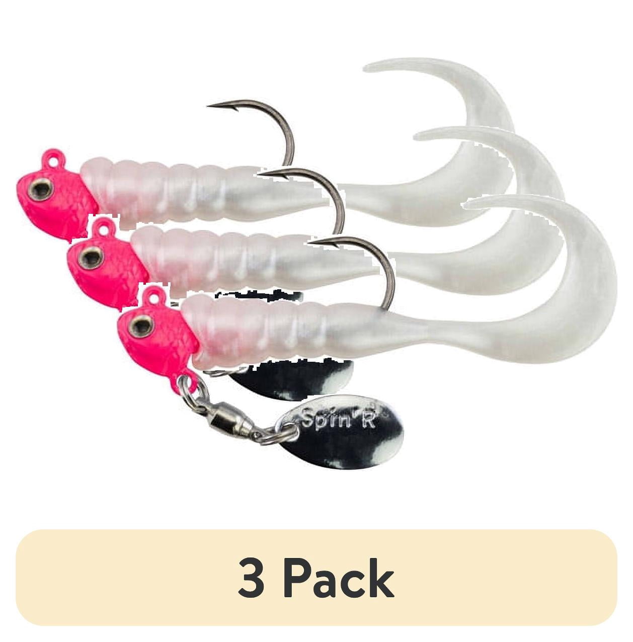 (3 pack) Johnson™ Crappie Buster® Spin'R Grub Fishing Hard Bait, Pink ...