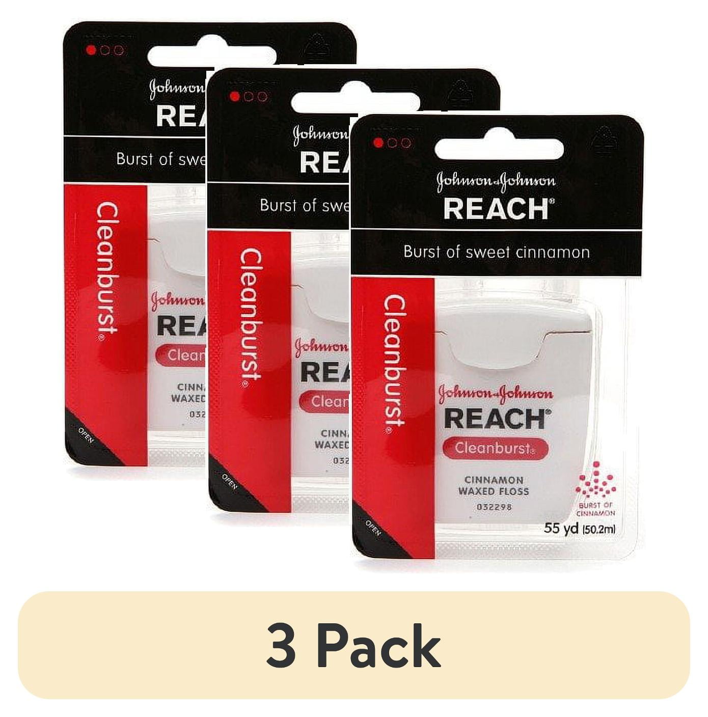 (3 pack) Johnson & Johnson REACH Dental Floss Cleanburst of Sweet ...