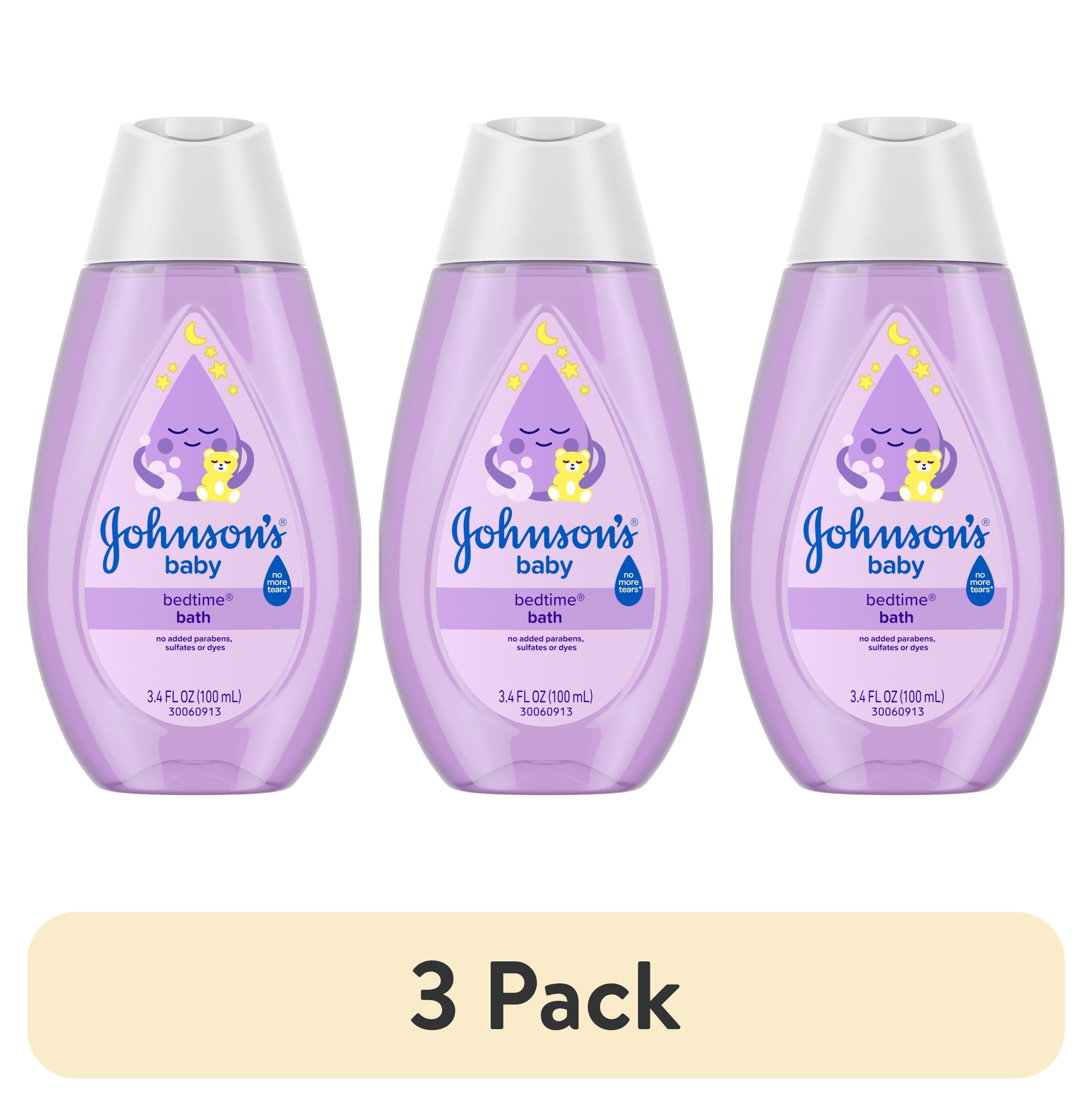 (3 pack) Johnson's Baby Bedtime Bath, Relaxing NaturalCalm Aromas, 3.4 ...