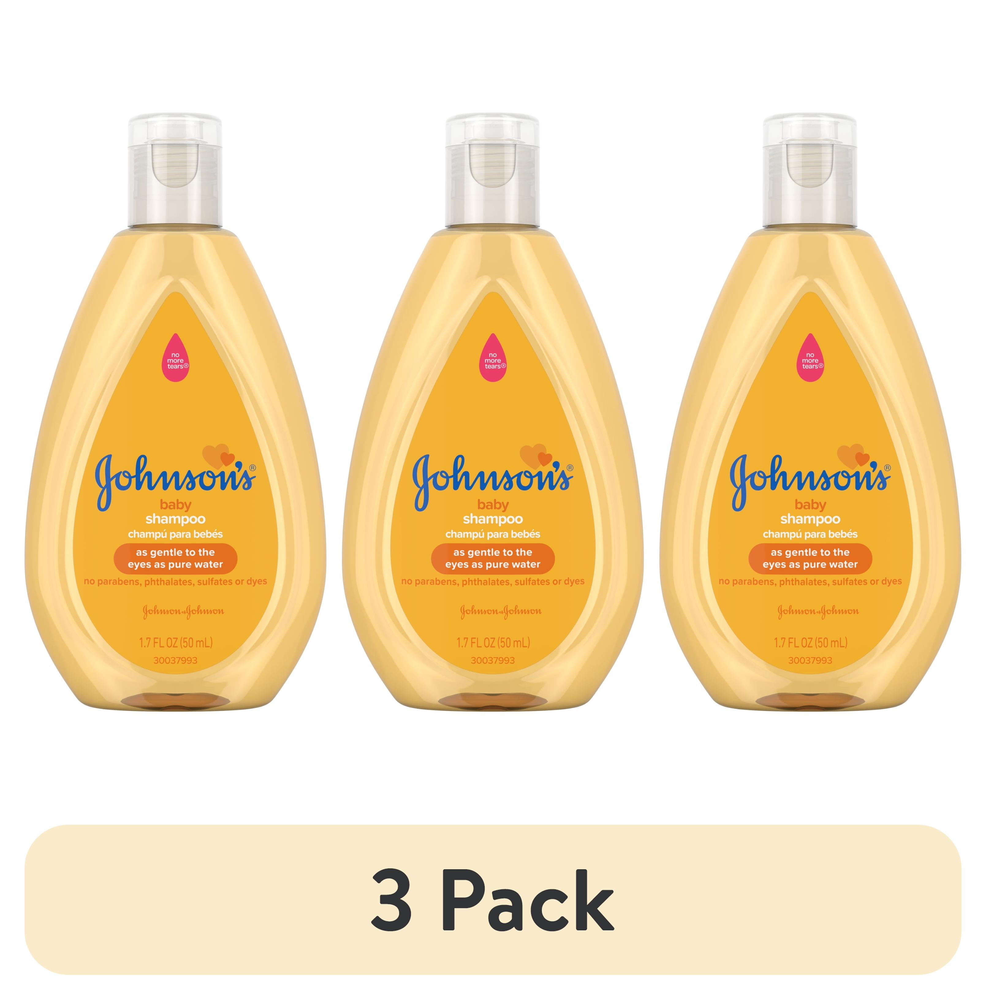 (3 pack) Johnson's Baby Shampoo with Gentle Tear-Free Formula, 1.7 fl ...