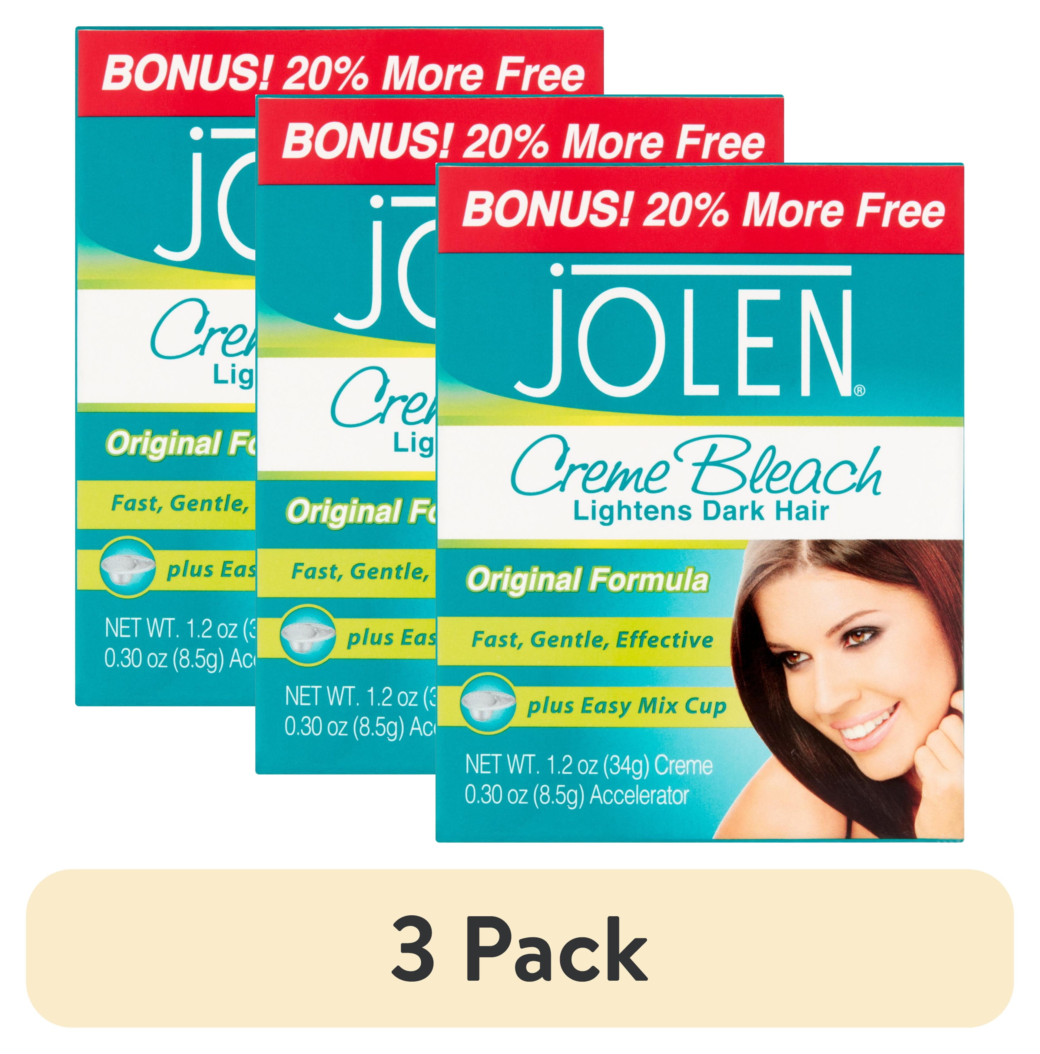 (3 pack) Jolen Creme Bleach Lightens Dark Hair Original Formula Creme ...