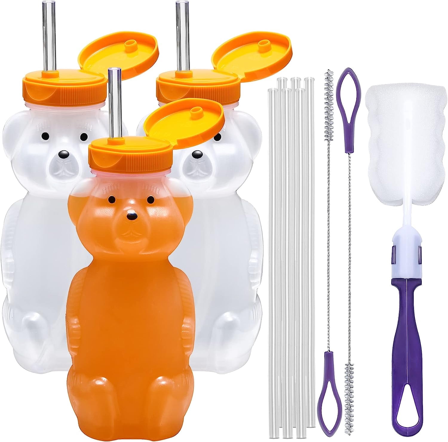 Special Supplies Honey Bear Straw Cup for Babies — Spill-Proof Juice ...