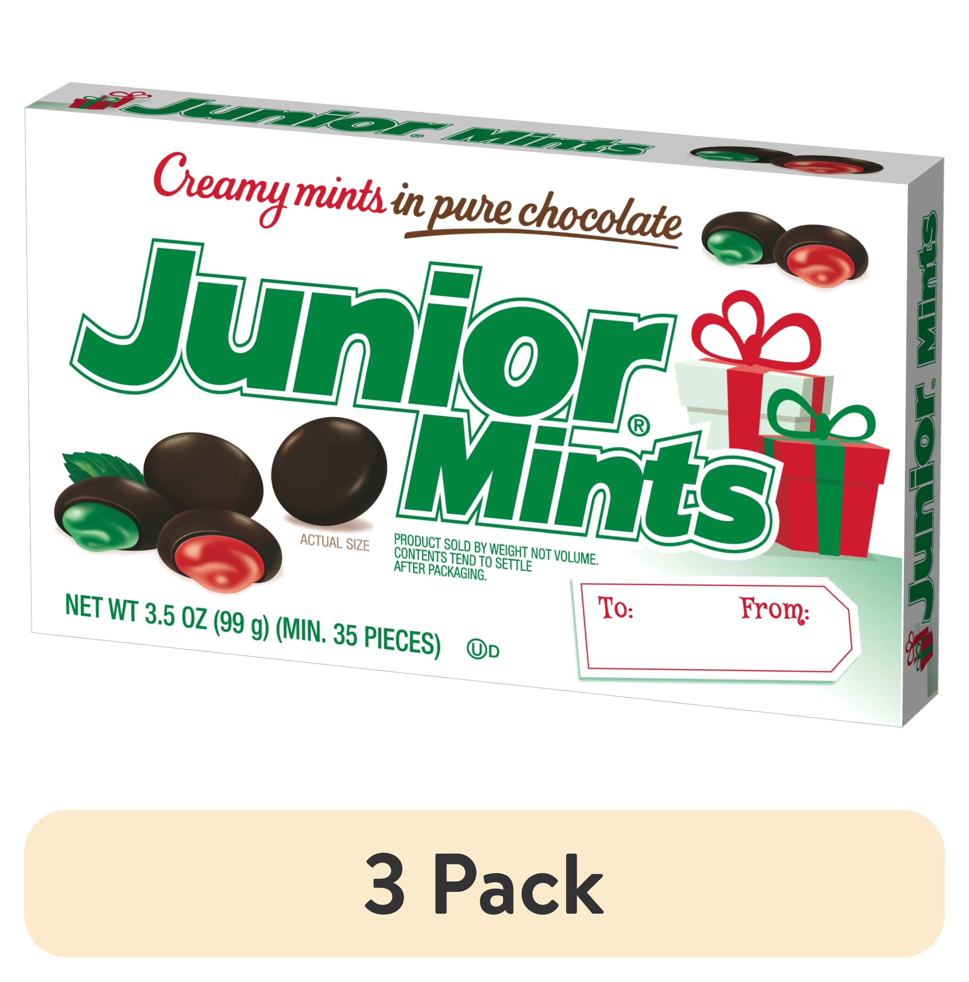 (3 pack) Junior Mints Candy Dark Chocolate Covered Red & Green Holiday ...