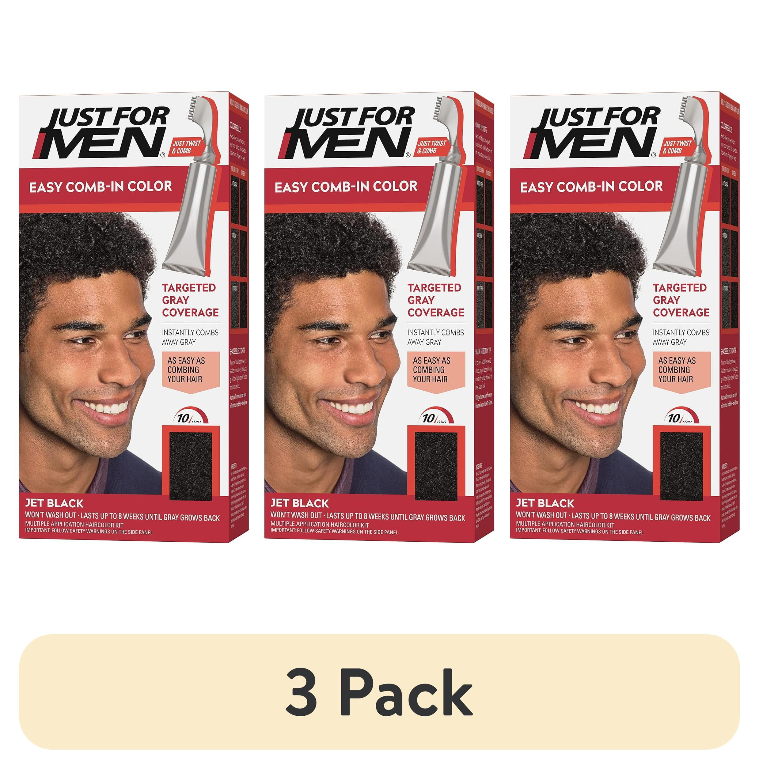 (3 pack) Just For Men Easy Comb-in Hair Color for Men with Applicator ...