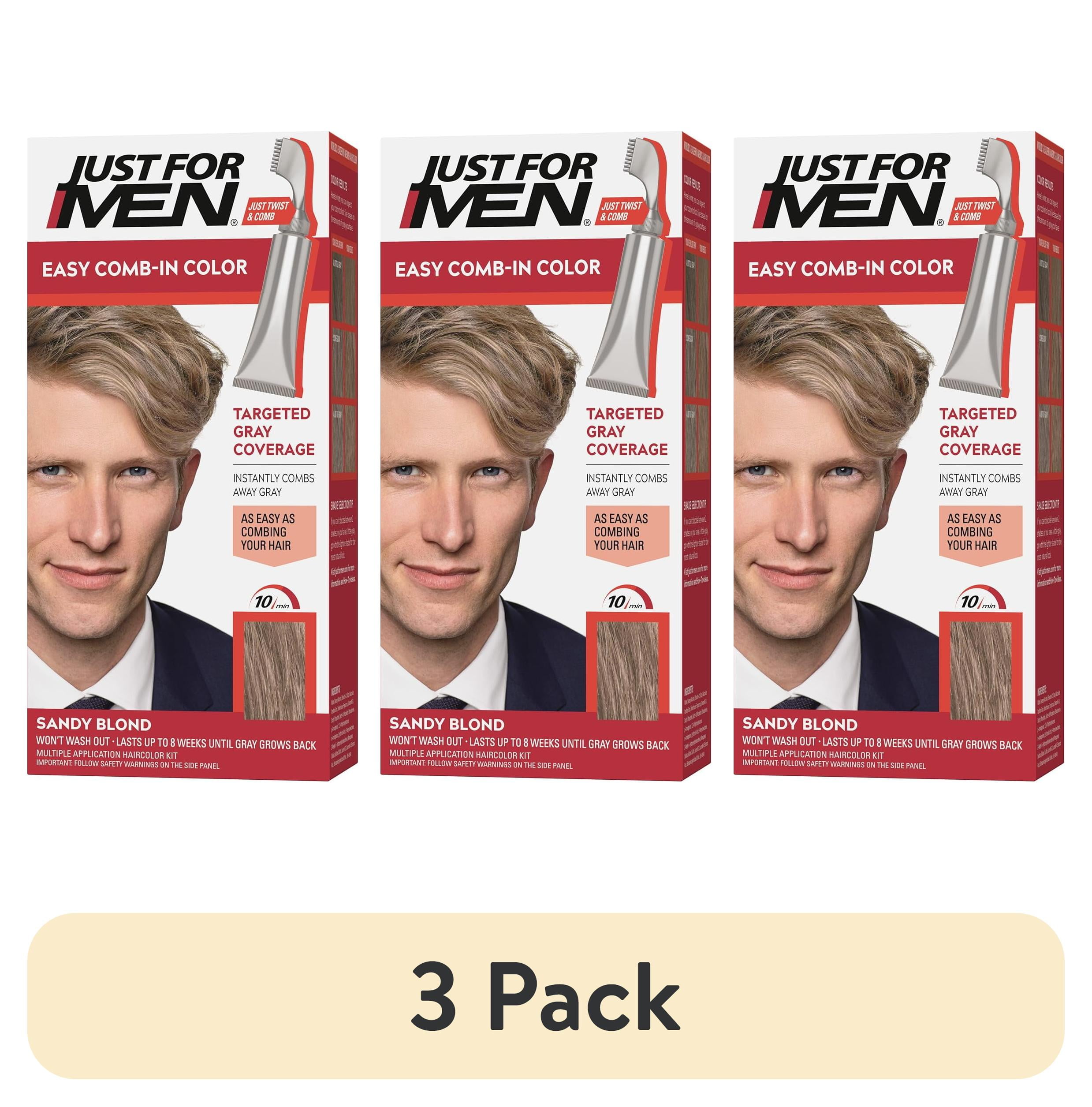 (3 pack) Just For Men Easy Comb-in Hair Color for Men with Applicator ...