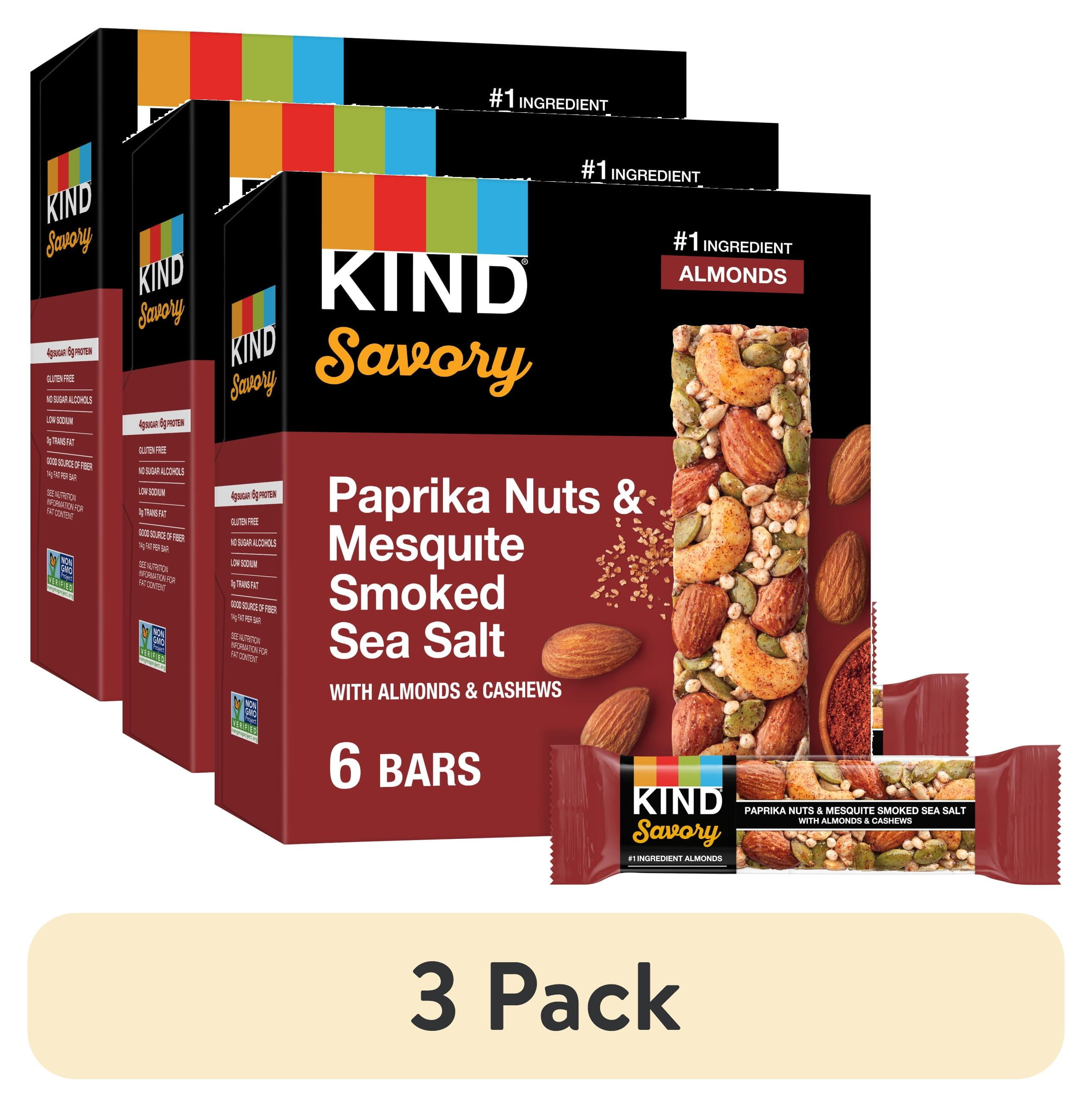 (3 pack) KIND Savory Nut Bars, Paprika Nuts & Mesquite Smoked Sea Salt ...