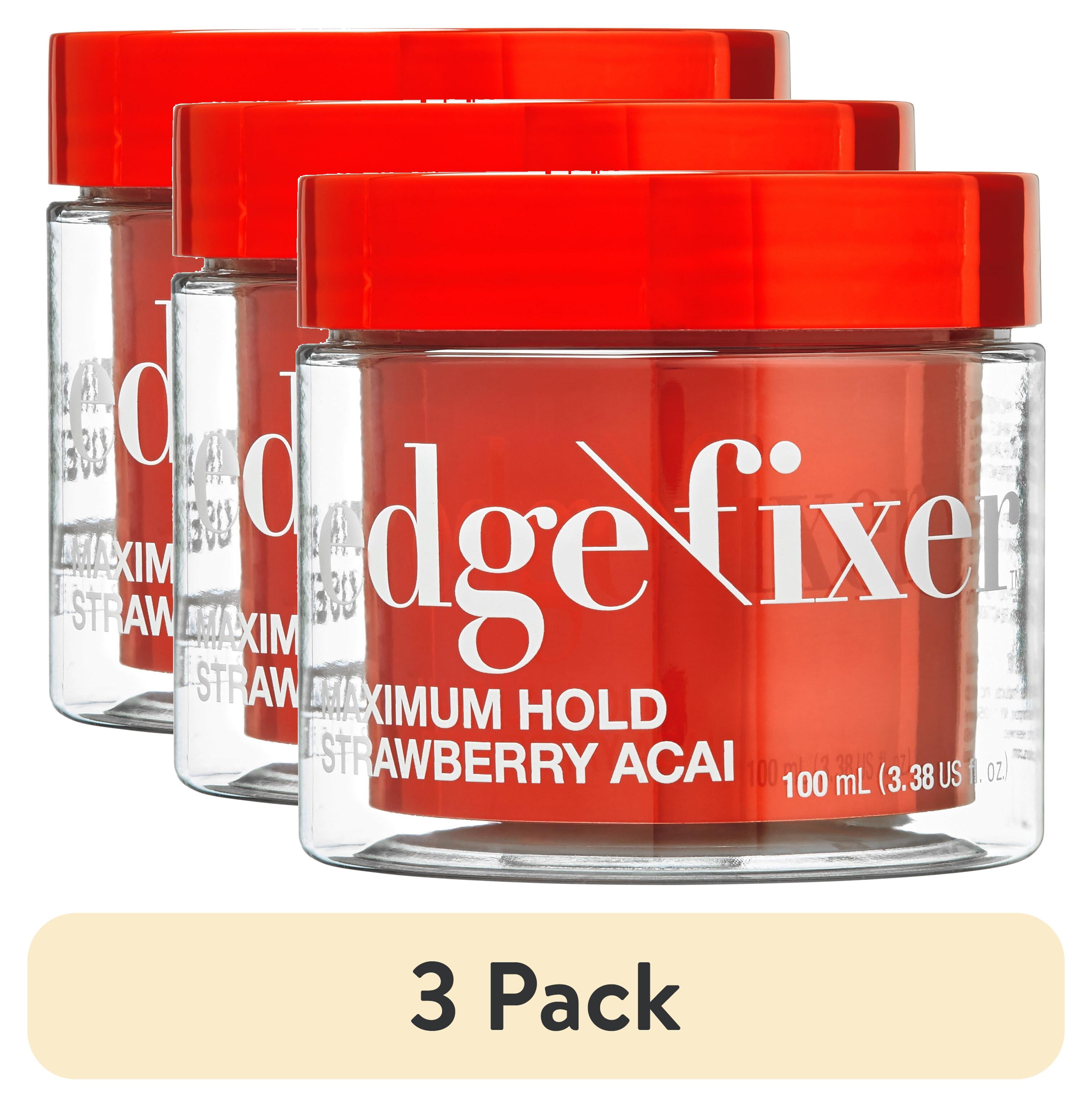 (3 pack) KISS Colors & Care Edge Fixer Gel, Maximum Hold, Strawberry ...