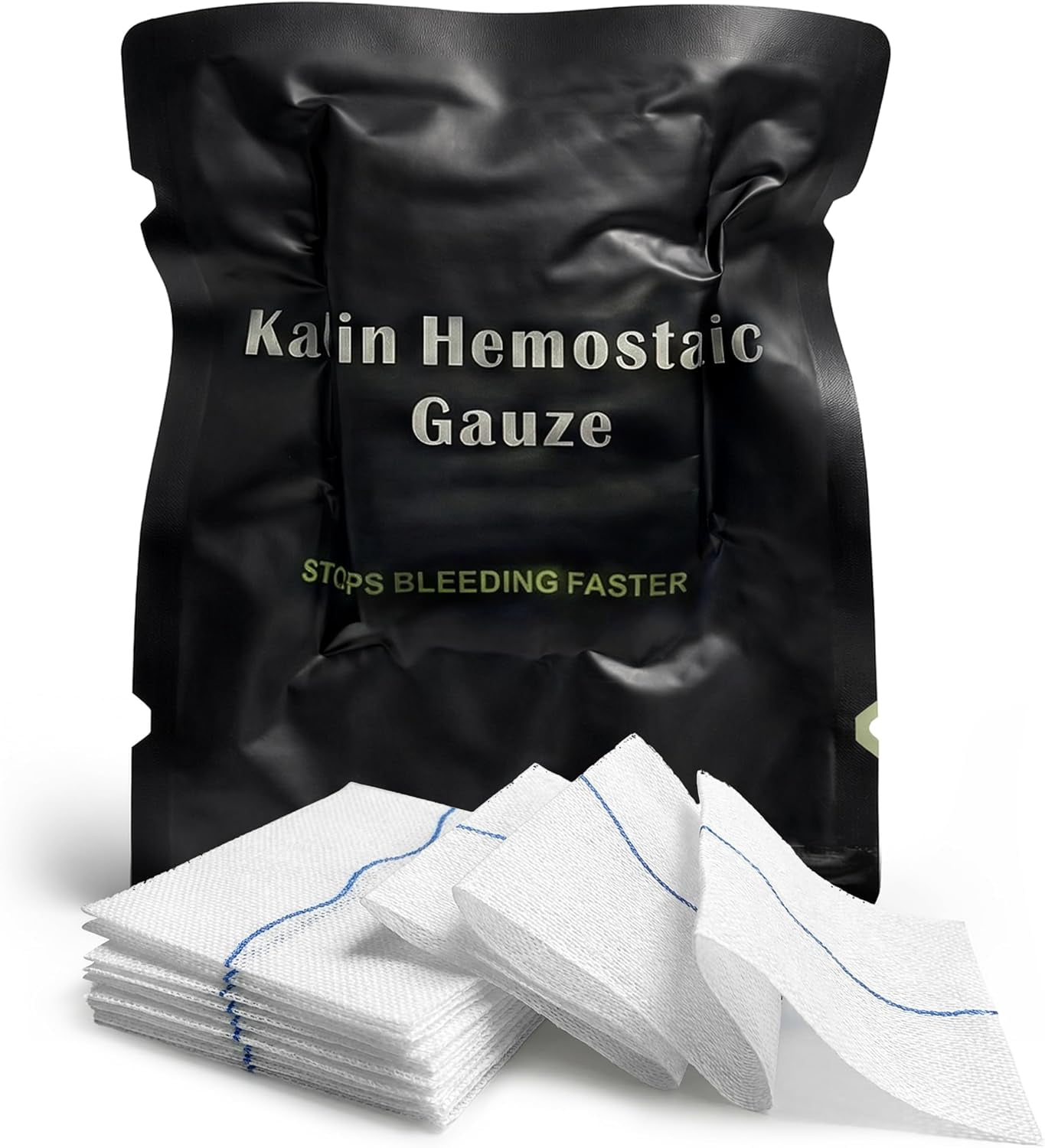 (3 pack) Kaolin Hemostatic Flexible Z Fold Design First Aid Gauze, 3 ...