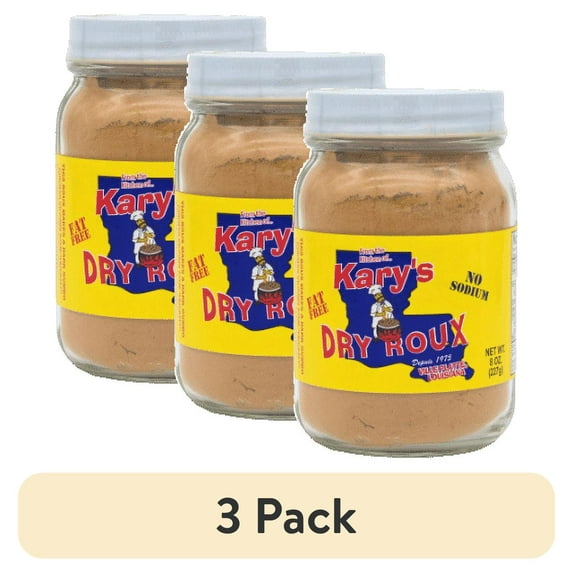 (3 pack) Kary's No Fat No Sodium Dry Roux, 8 oz. Jar - Walmart.com