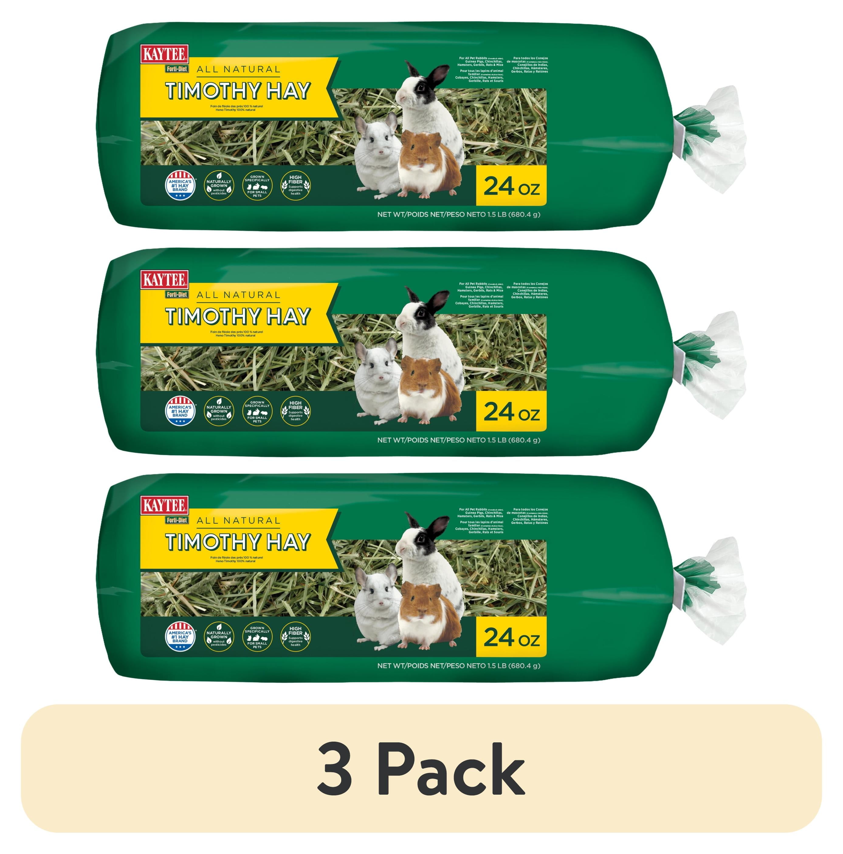 (3 pack) Kaytee Forti-Diet All Natural Timothy Hay , 24 ounce - Walmart.com